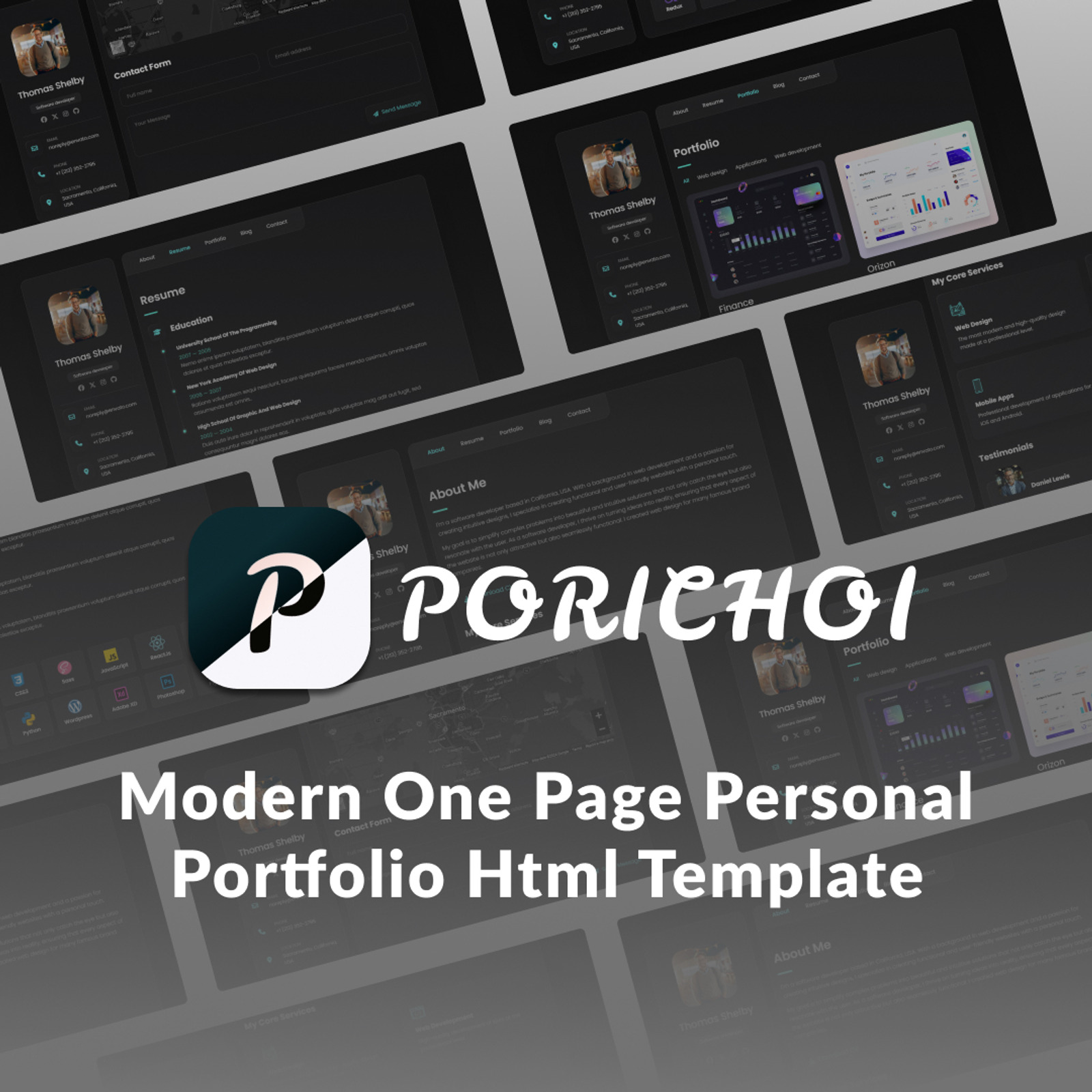 Porichoi - Modern One Page Personal Portfolio Html Template