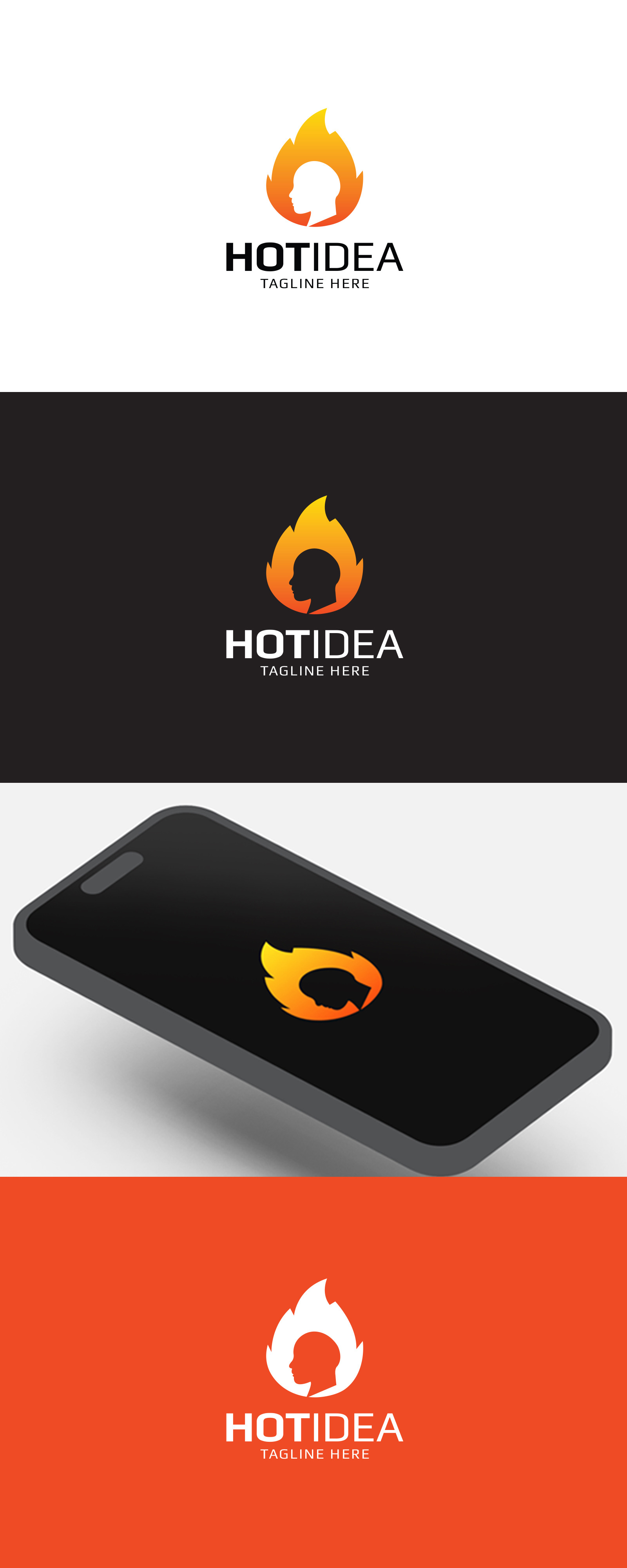 Hot Idea logo design template #396070 - TemplateMonster