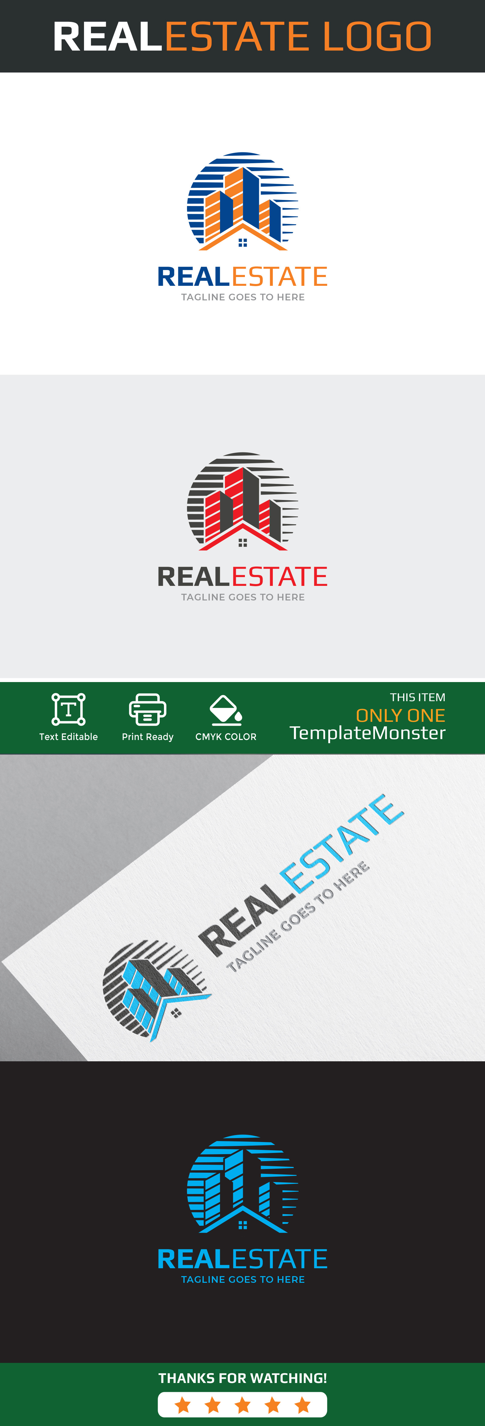 Real Estate, Home, House & Property logo Template