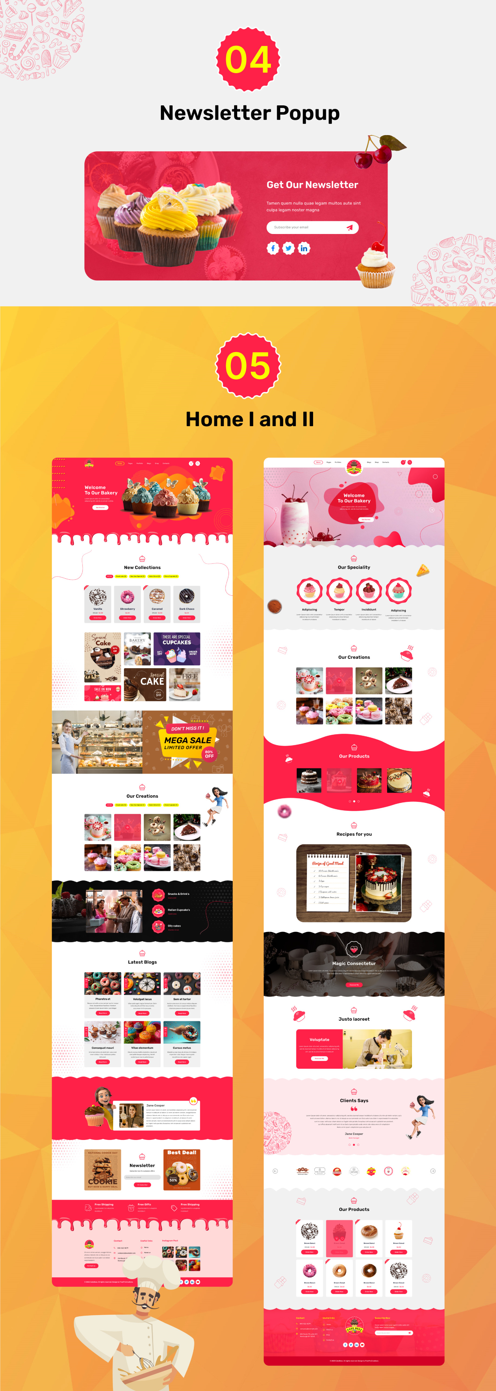 Cake Beez: Sweeten Your Brand with this Figma Bakery Template