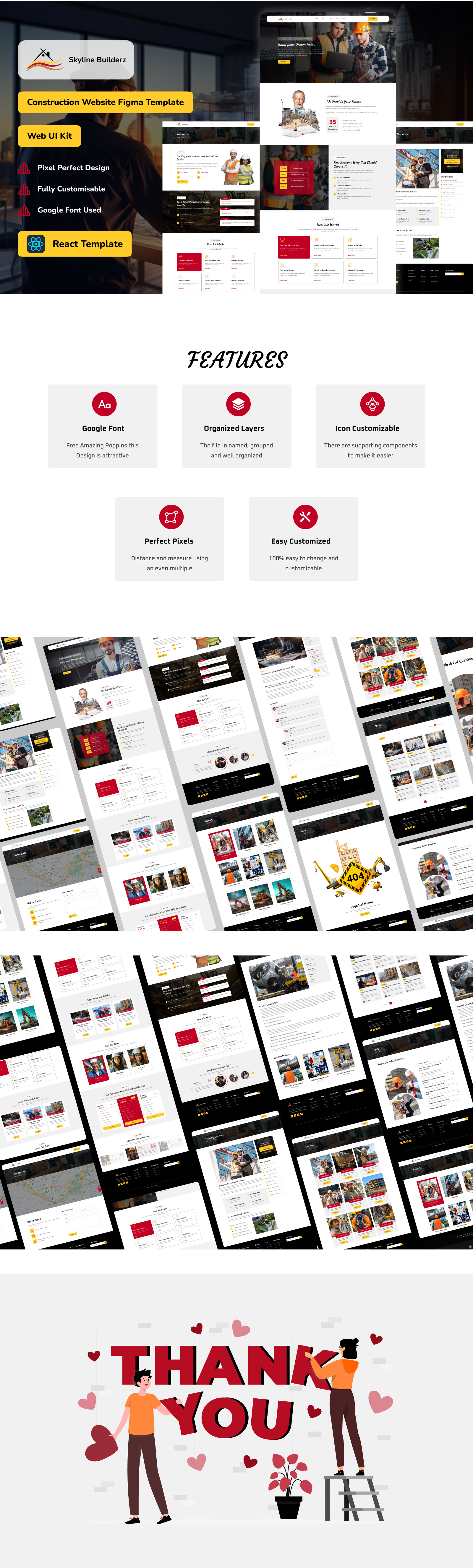 Skyline Builderz - Construction Website React Template