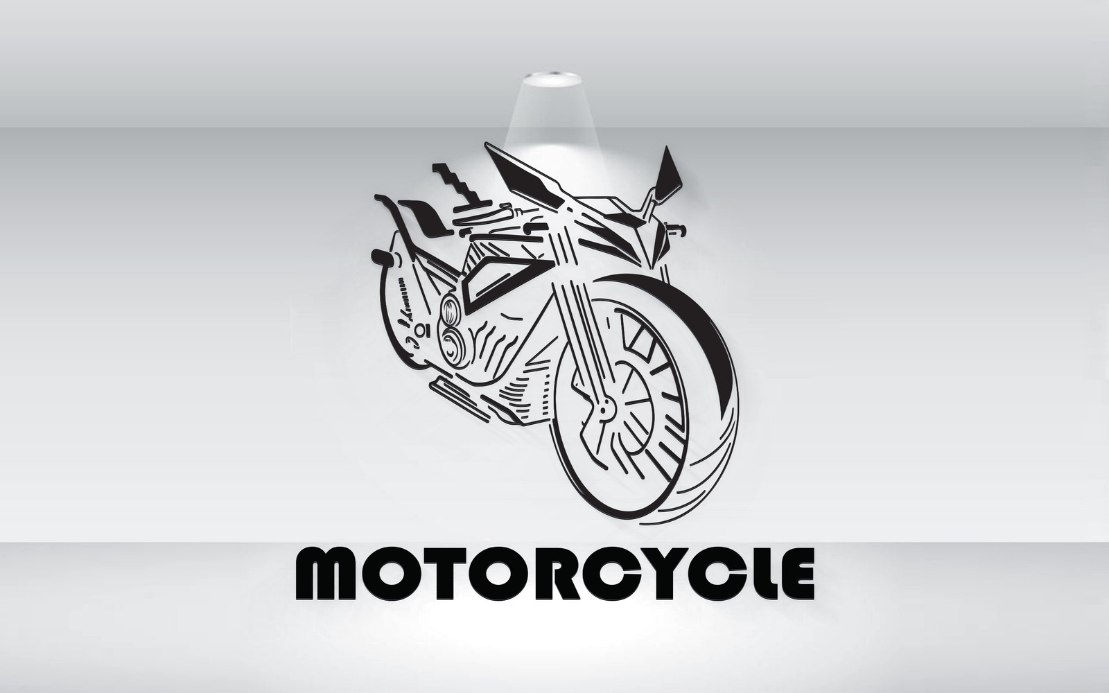Motorcycle Outline Logo Vector File #371166 - TemplateMonster