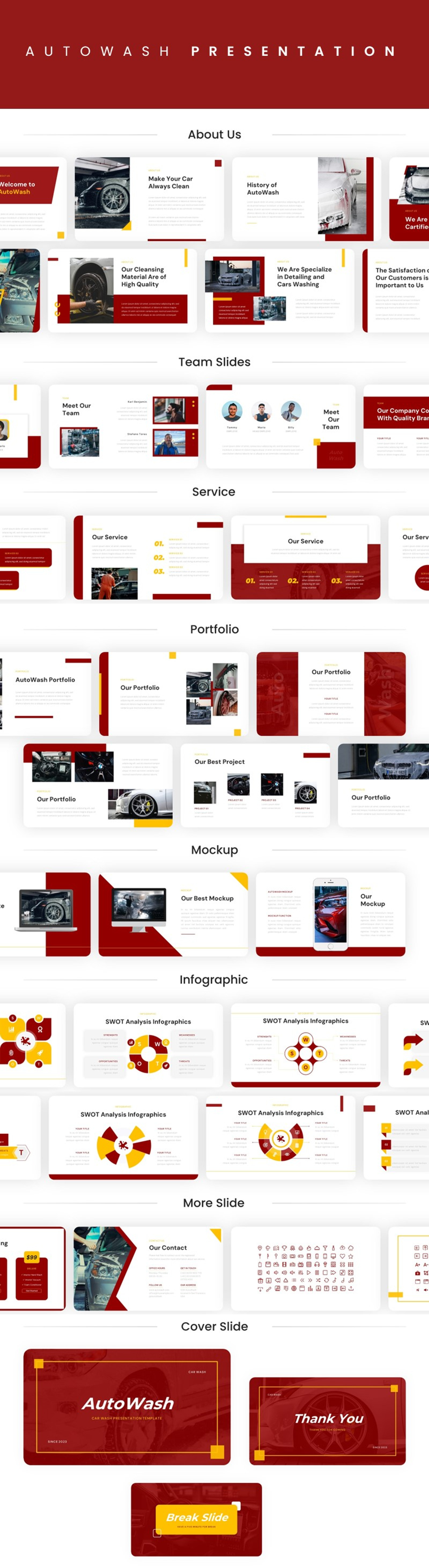 AutoWash - Car Wash PowerPoint Template - TemplateMonster