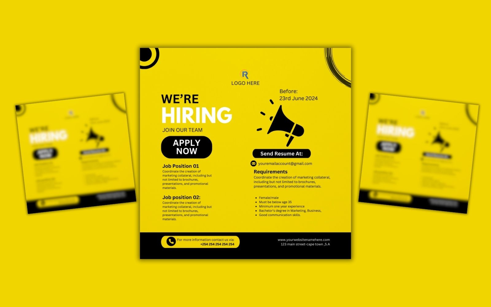 Onboarding Canva Hiring Design Template - TemplateMonster