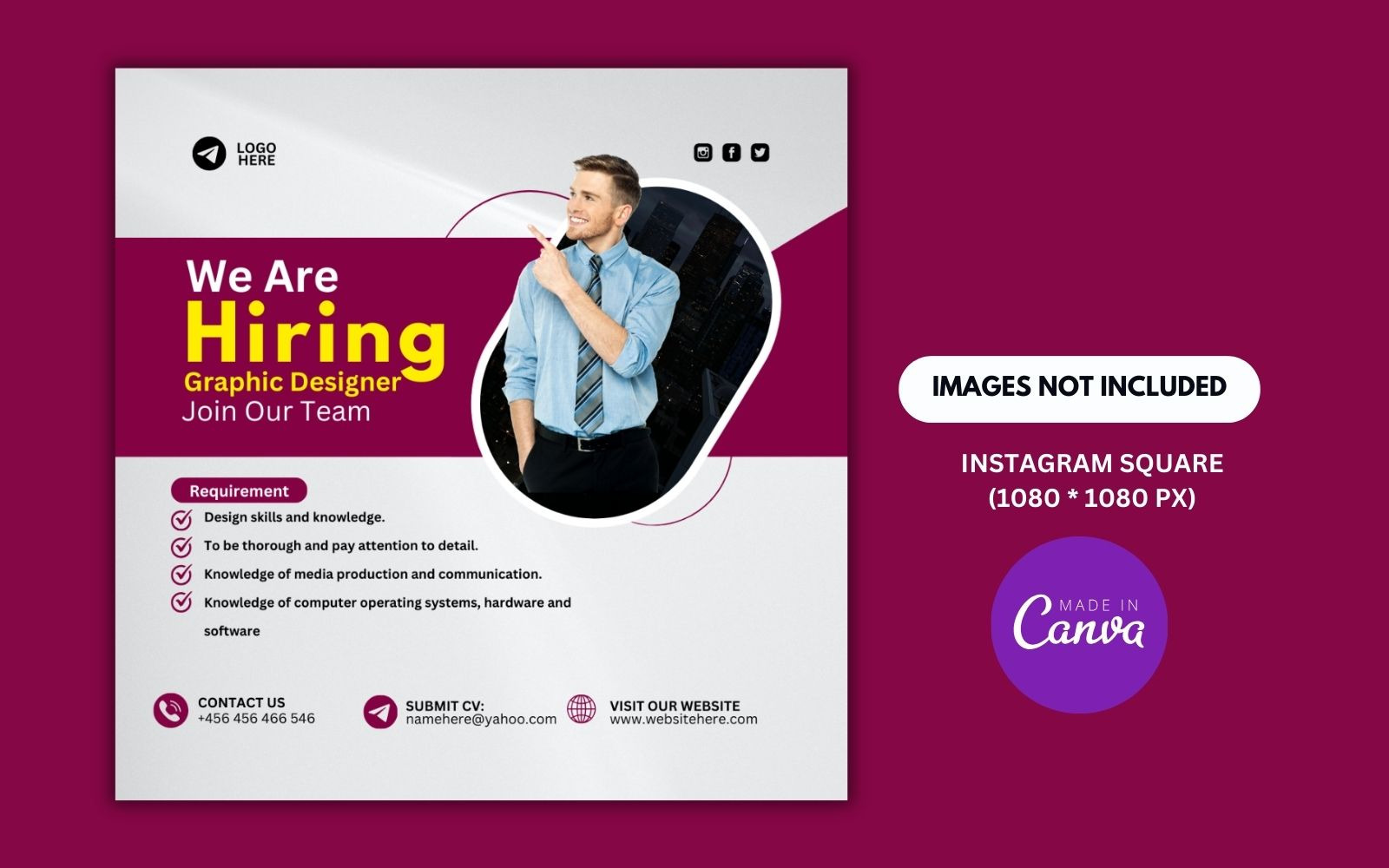 Employment Process Canva Design Template - TemplateMonster