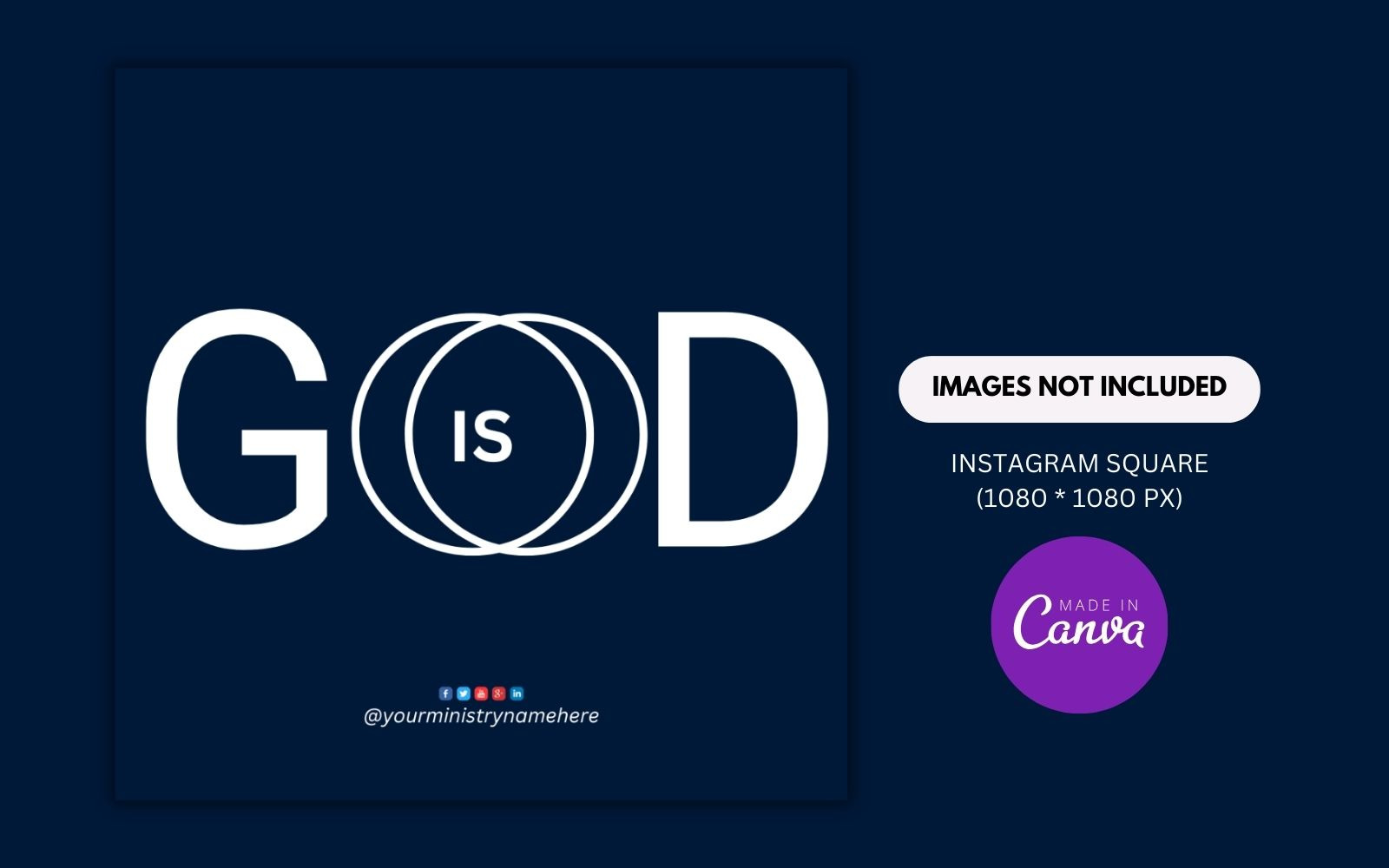 God Is Good Bible Quote Design Template - TemplateMonster
