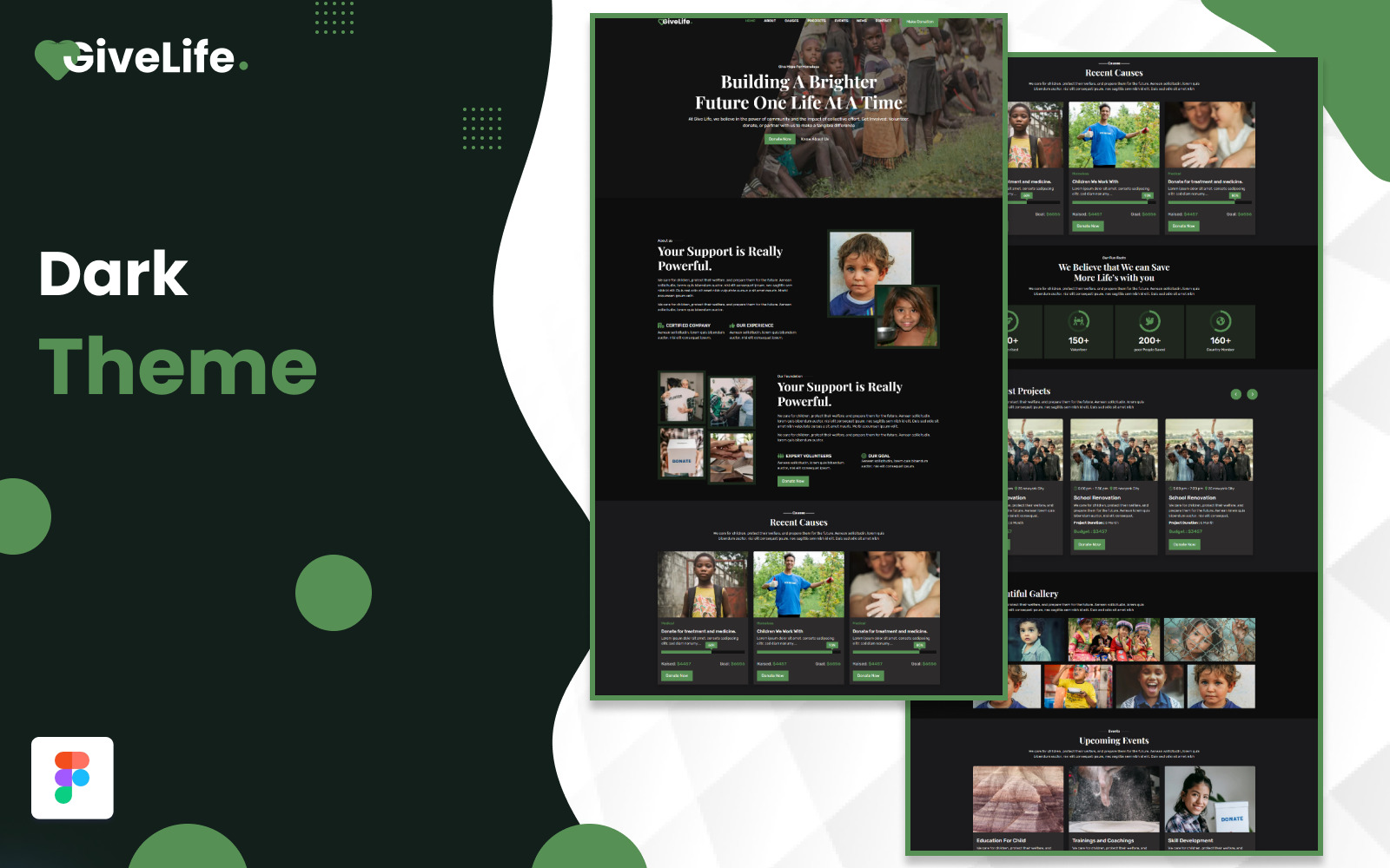 Give Life | One Page NGO Website Figma Template