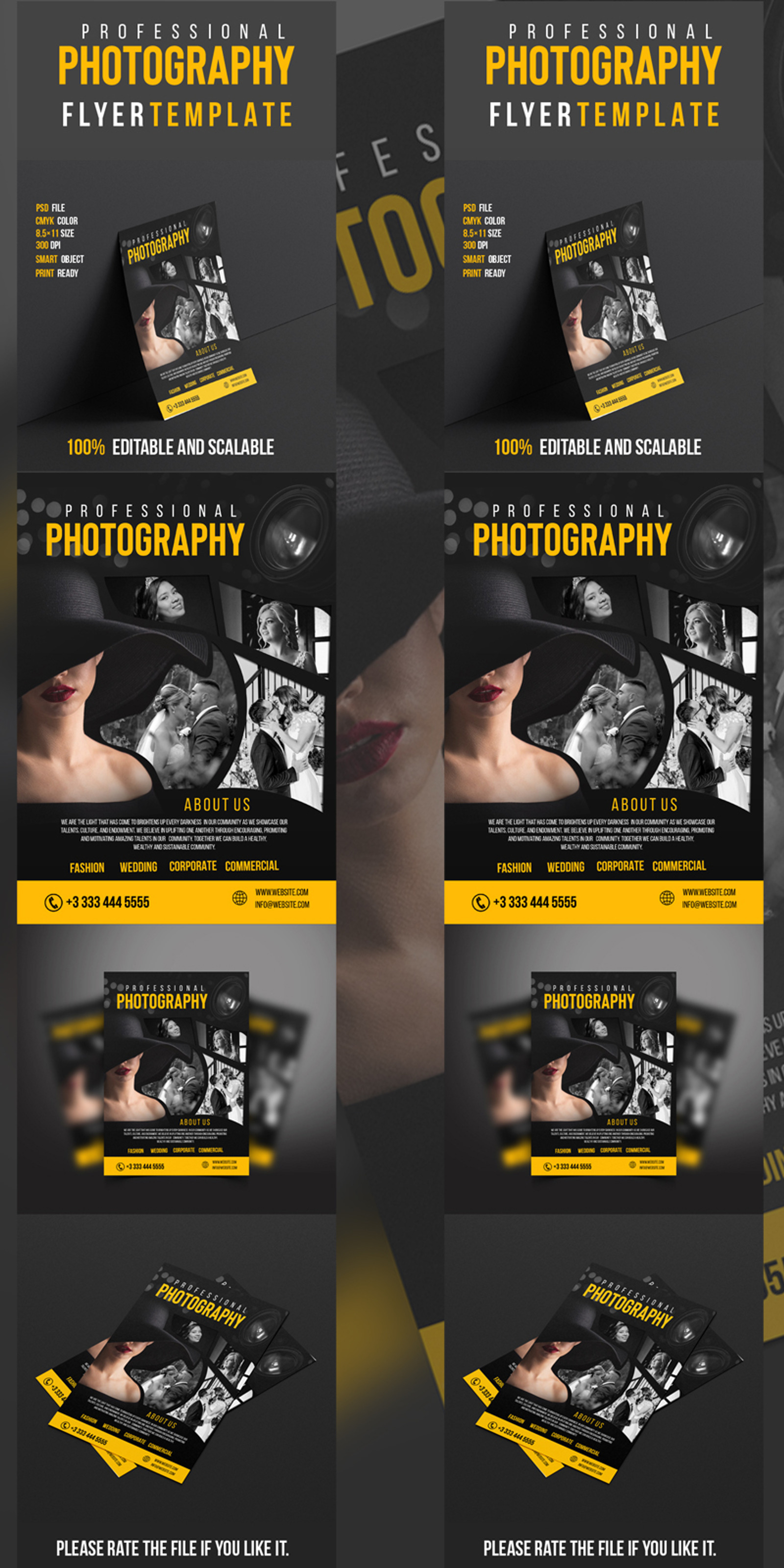 Photographer flyer Professional Photography Flyer Template Psd
