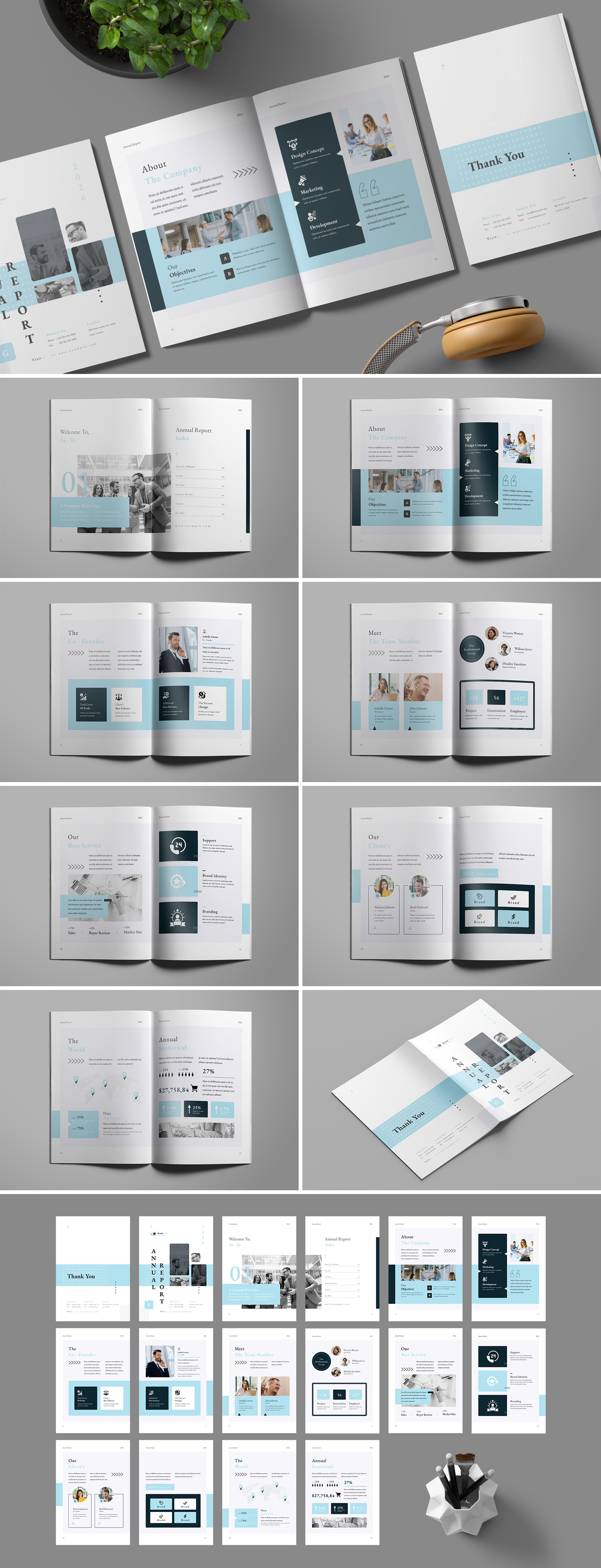 Annual Report InDesign Template #430980 - TemplateMonster