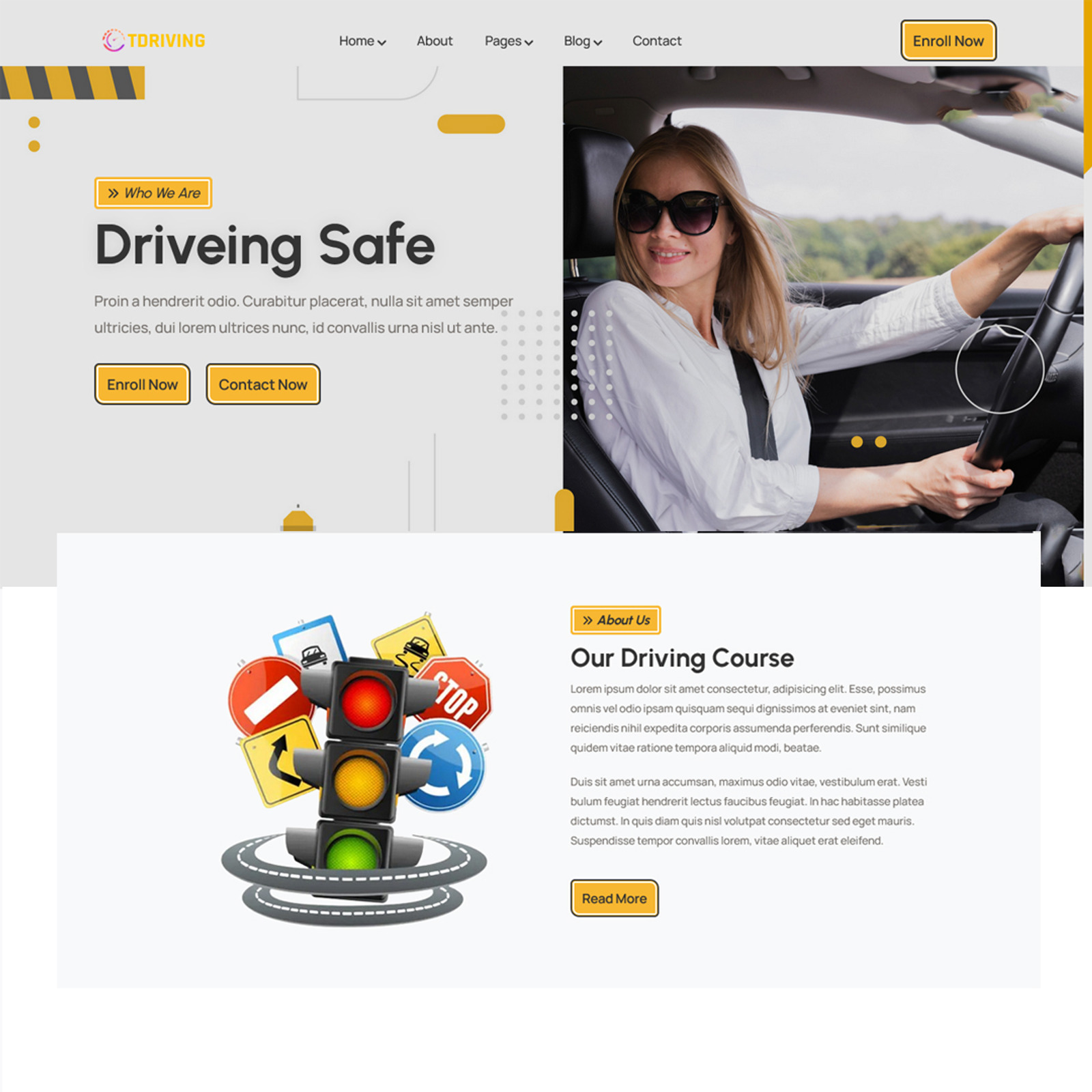 Tdriving - Driving & Language School HTML Template