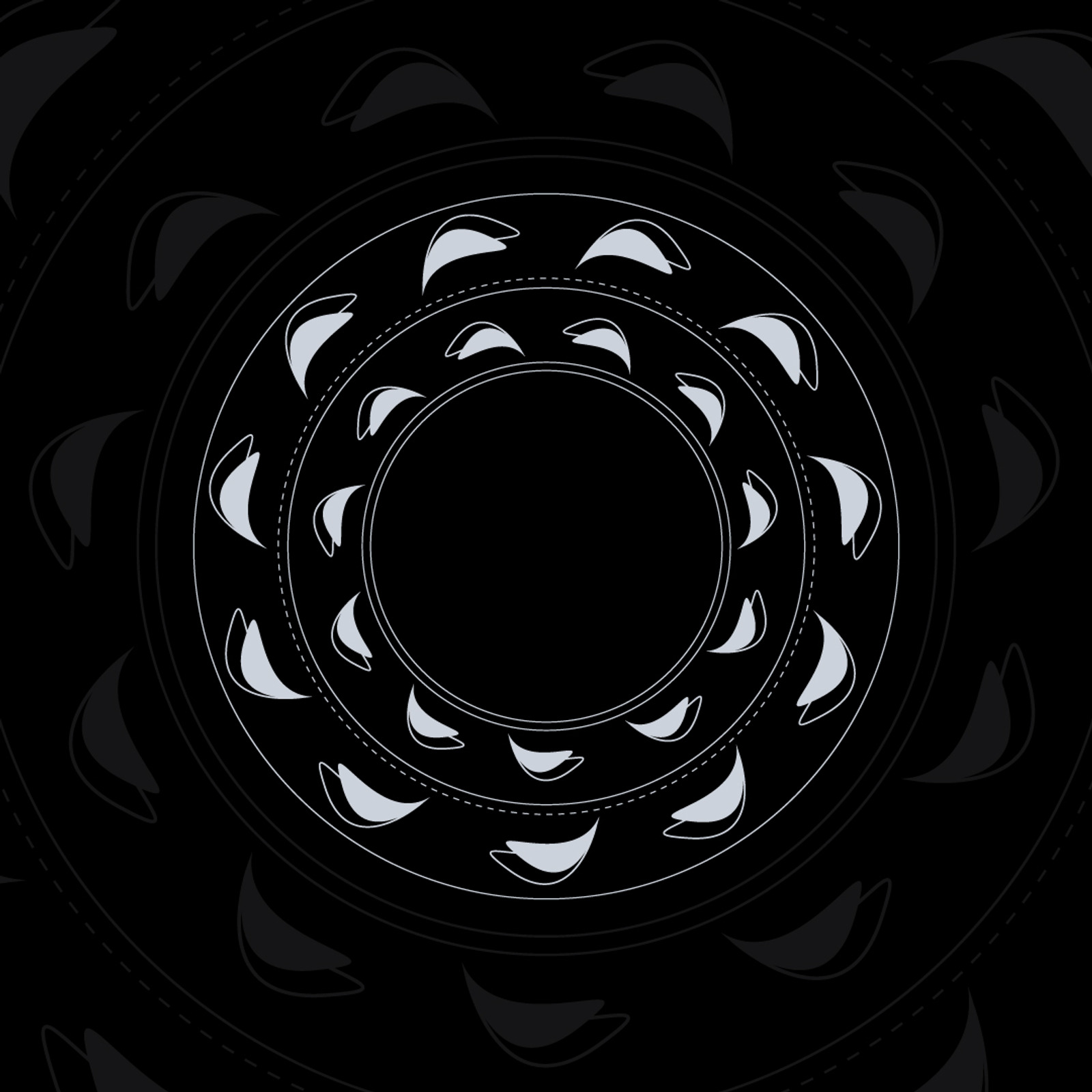 Abstract tribal circular motif geometric ornament vector