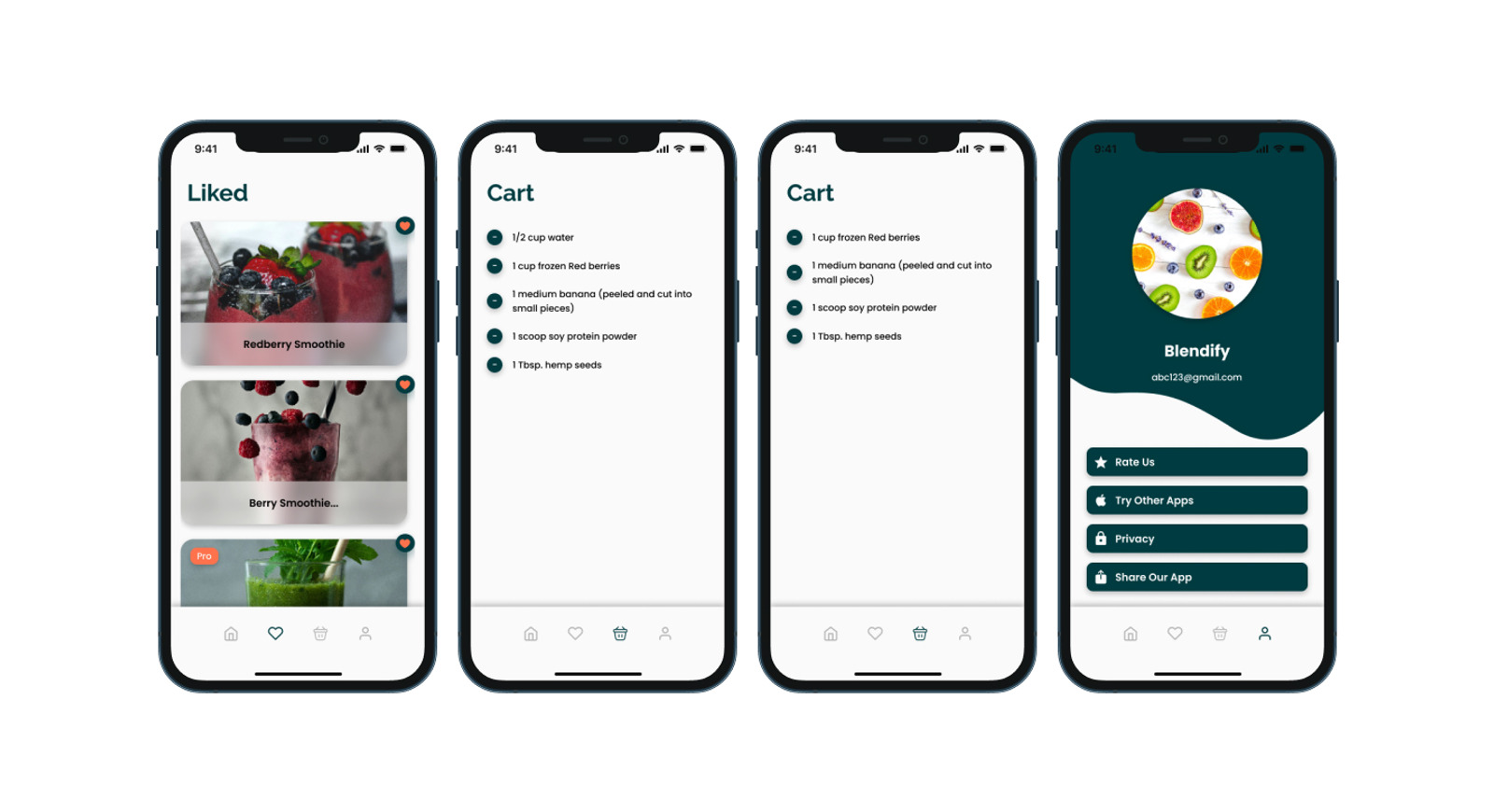 Blendify - Smoothie Recipe Mobile App UI Kit for Figma