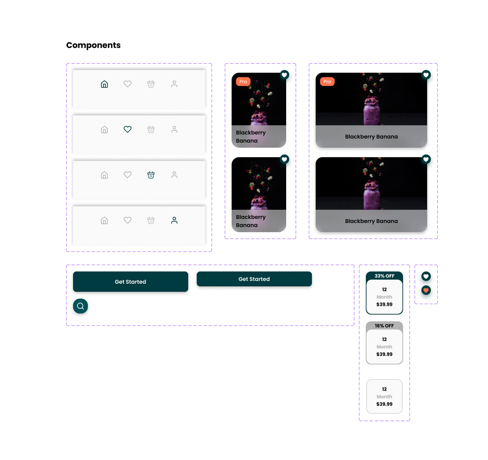 Blendify - Smoothie Recipe Mobile App UI Kit for Figma
