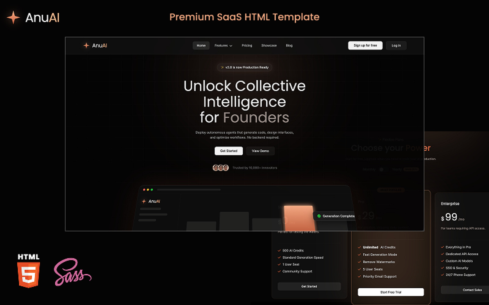 AnuAI - AI Startup and SaaS HTML Template - TemplateMonster