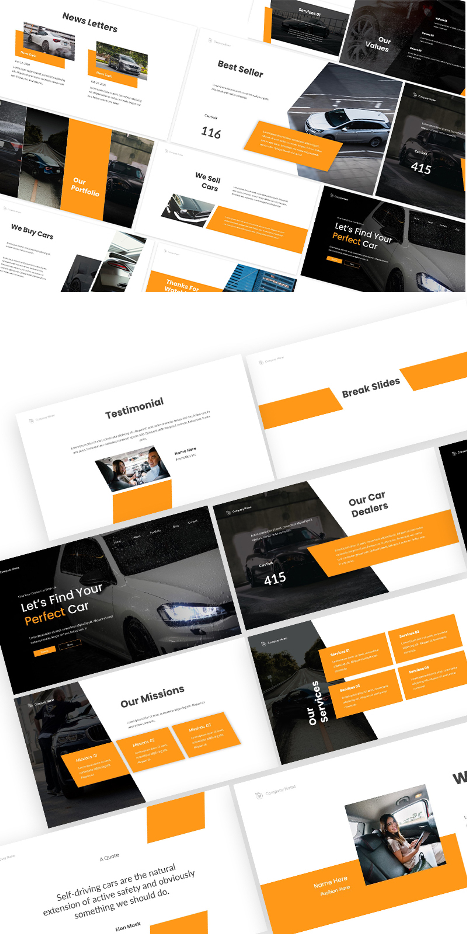 Car Dealership Google Slides Template - TemplateMonster