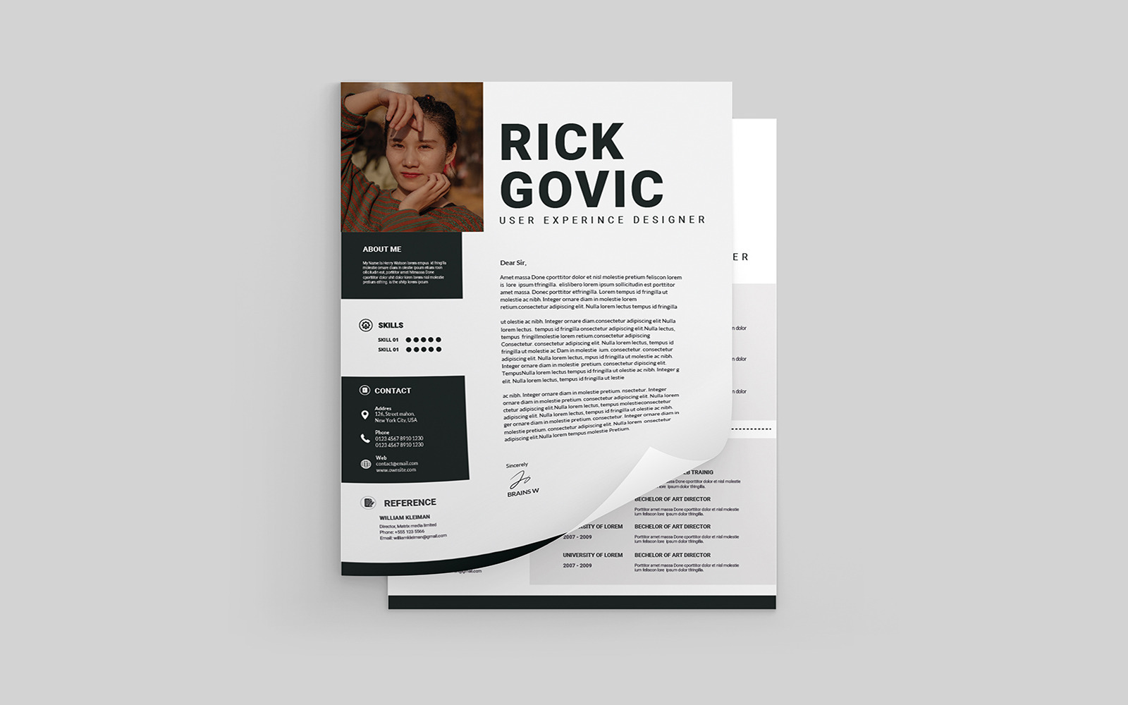 Rick Govic CV Resume Template #217756 - TemplateMonster
