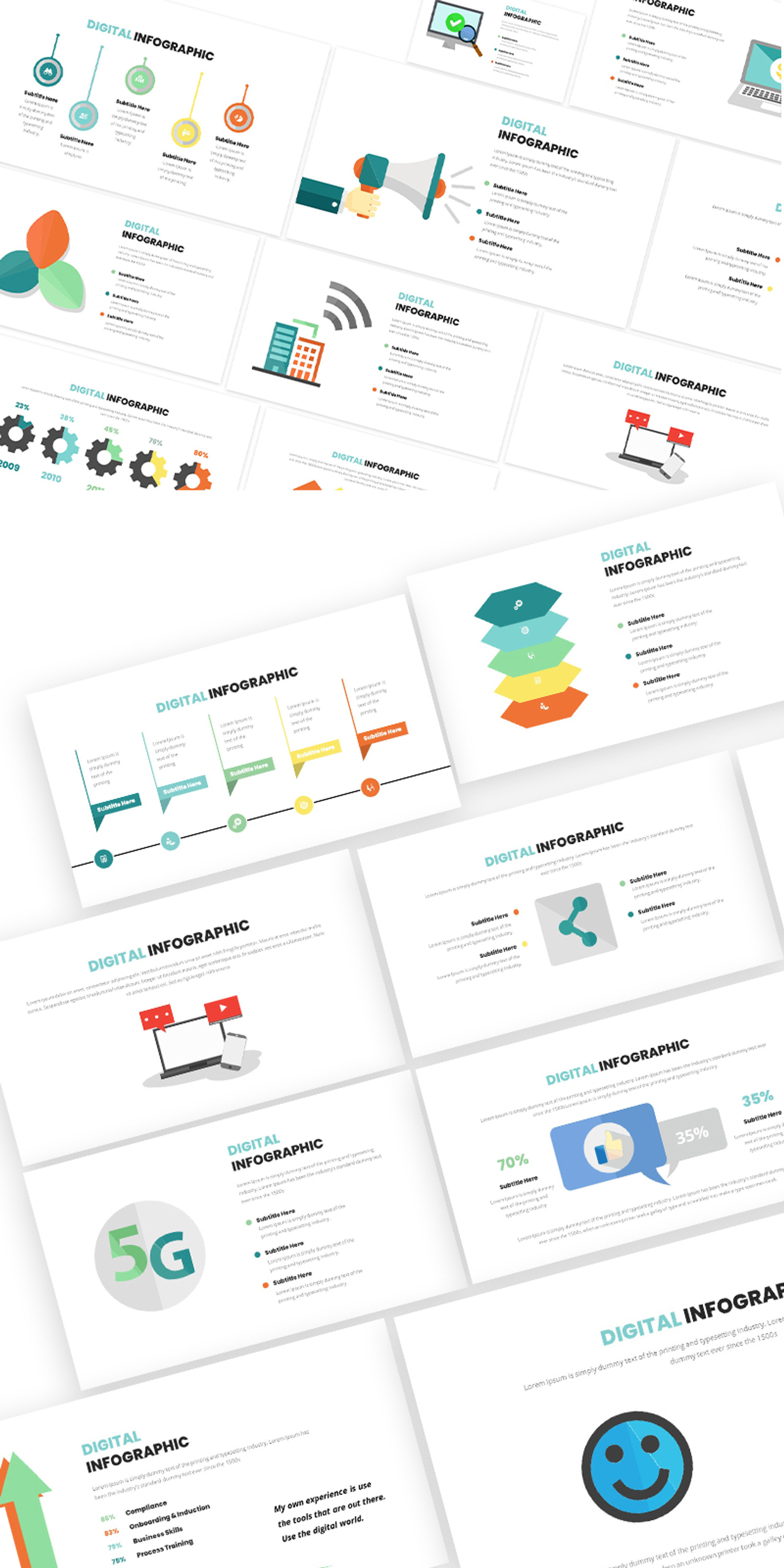 Digital Infographic Google Slides #189282 - TemplateMonster