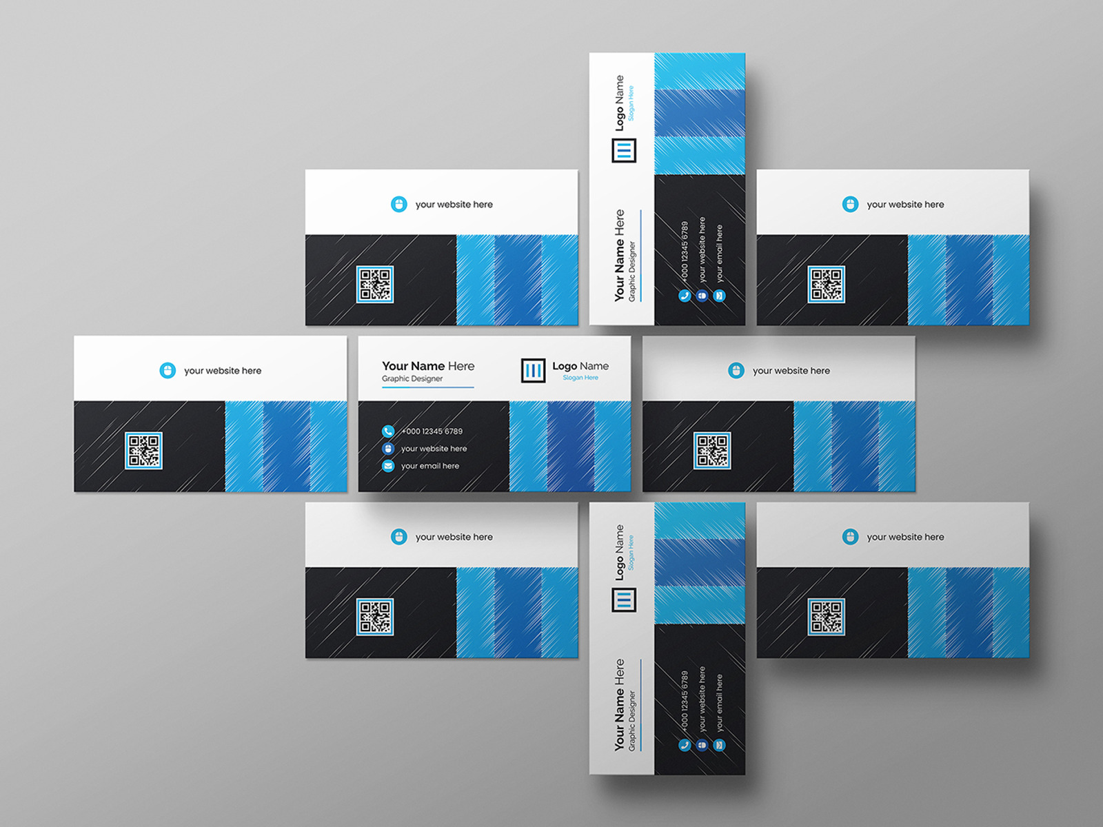 Business Card Design Template canva #270483 - TemplateMonster
