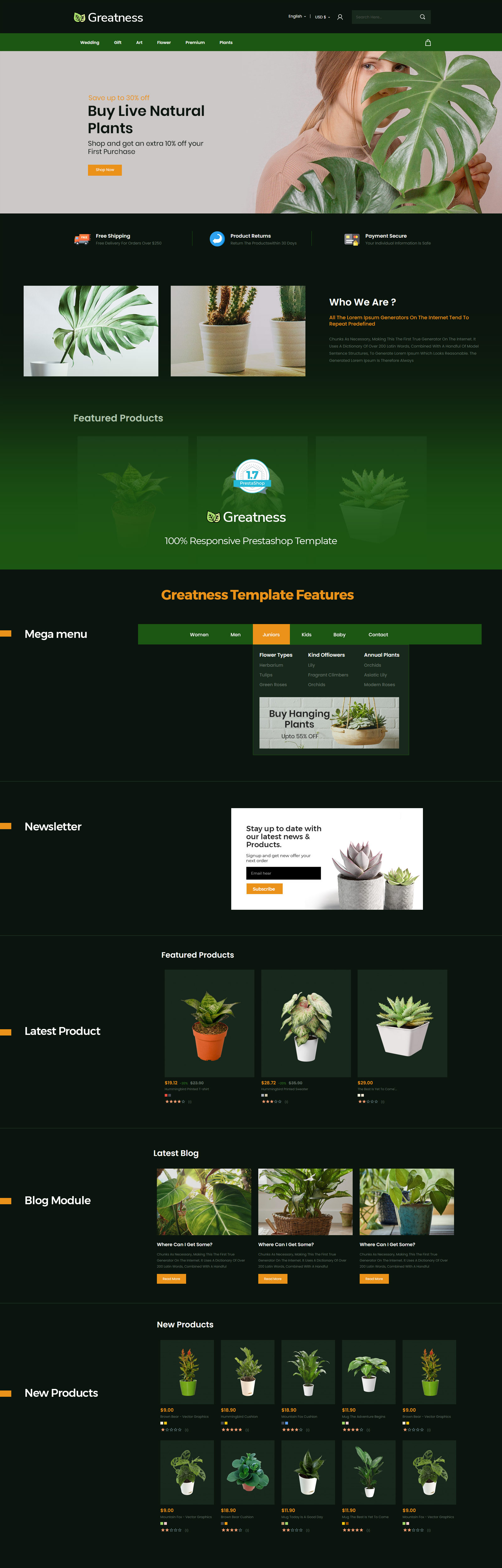 Greatness Tree Plant - Flower Prestashop Theme