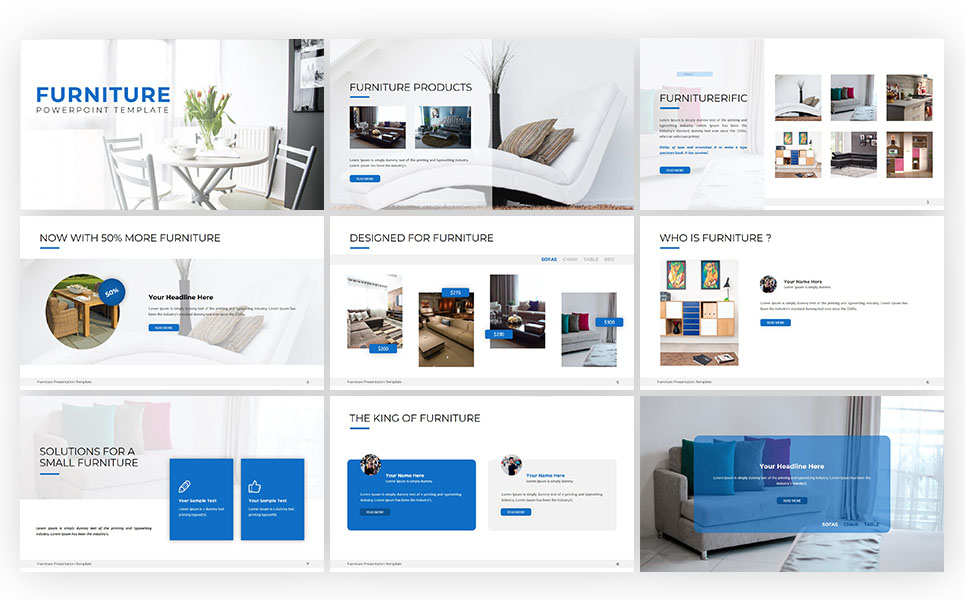 Furniture Presentation PowerPoint Template #70651