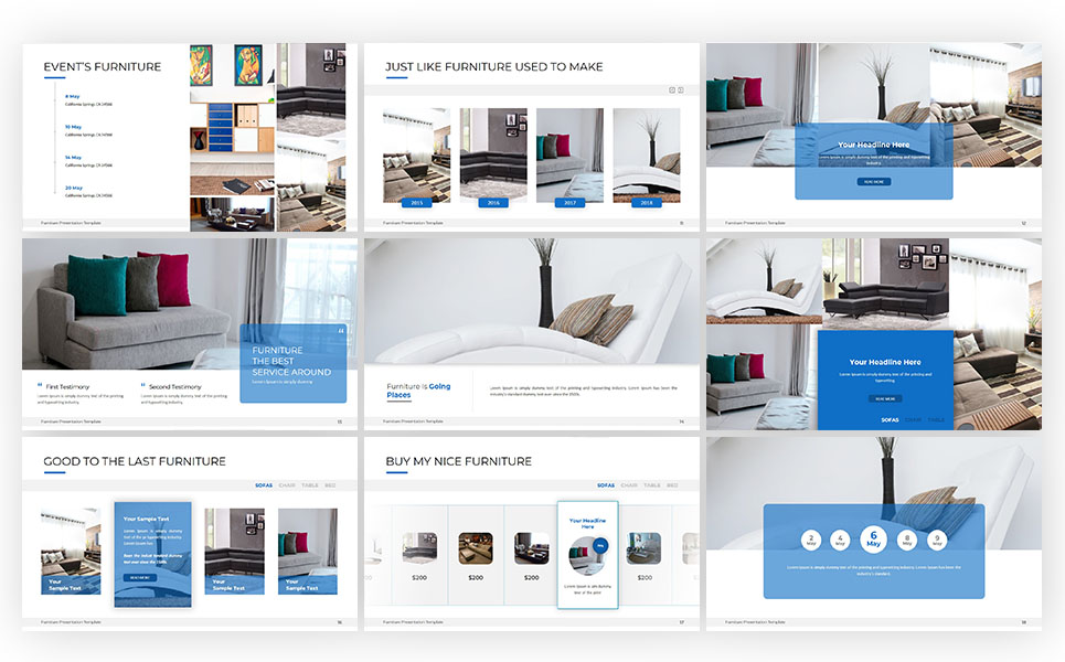 Furniture Presentation PowerPoint Template #70651