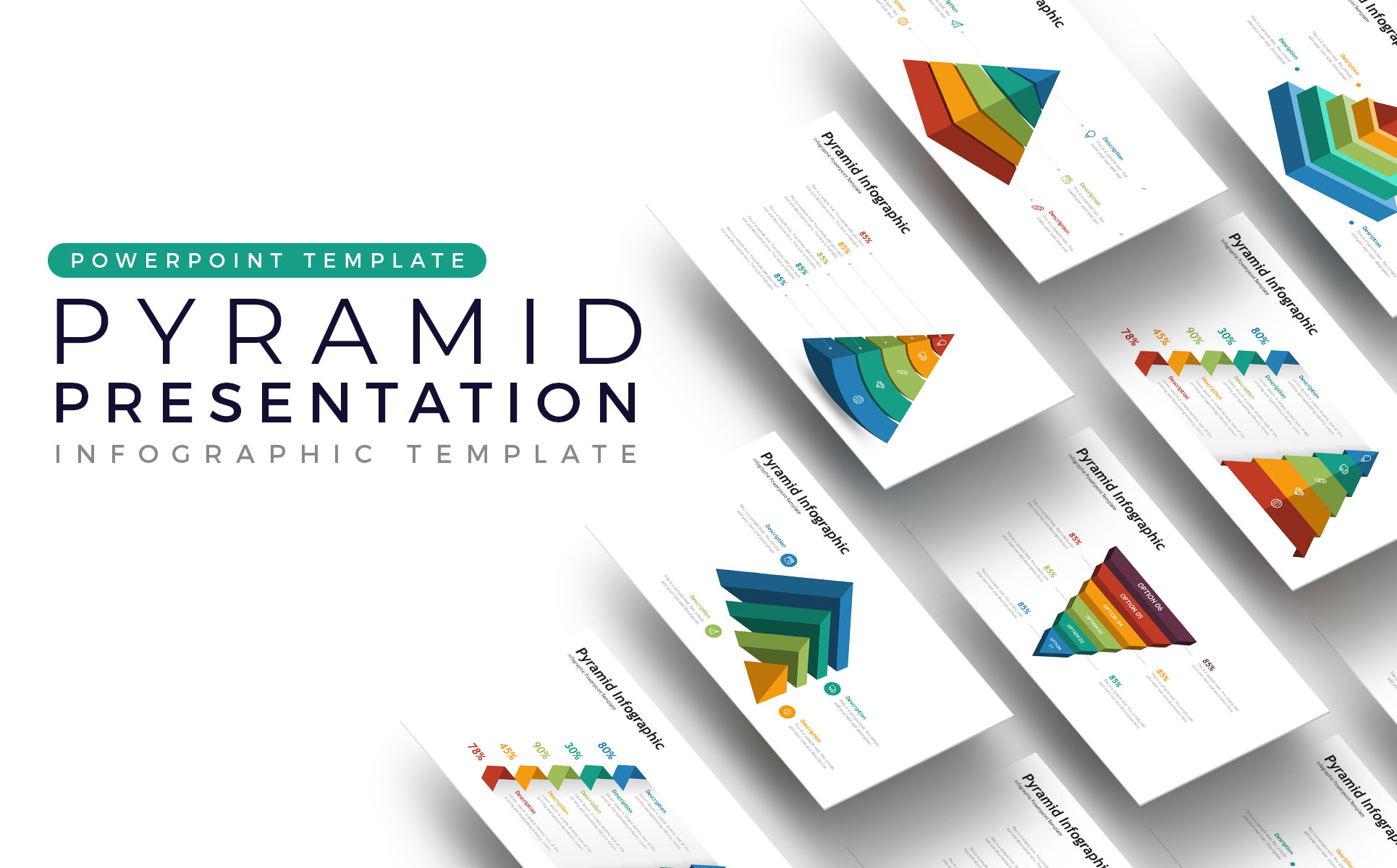 Pyramid Presentation - Infographic PowerPoint Template #73557