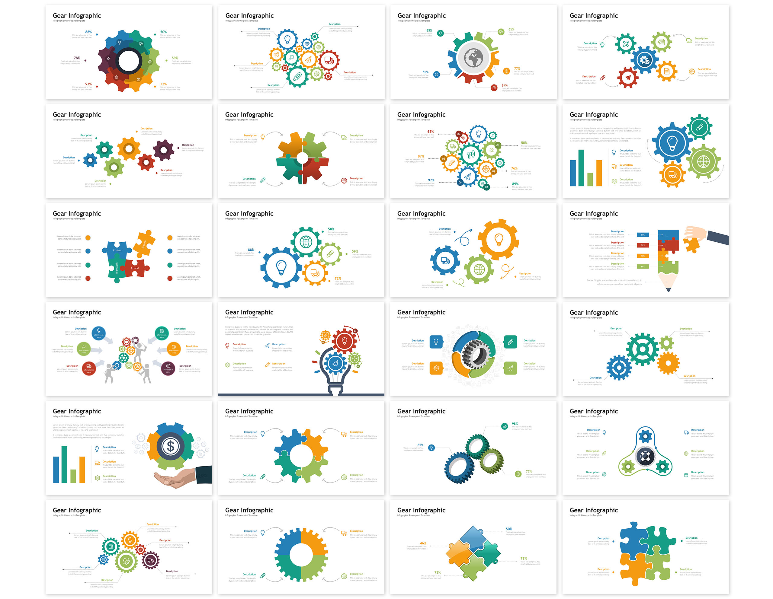 Gear Presentation - Infographic PowerPoint Template #73751