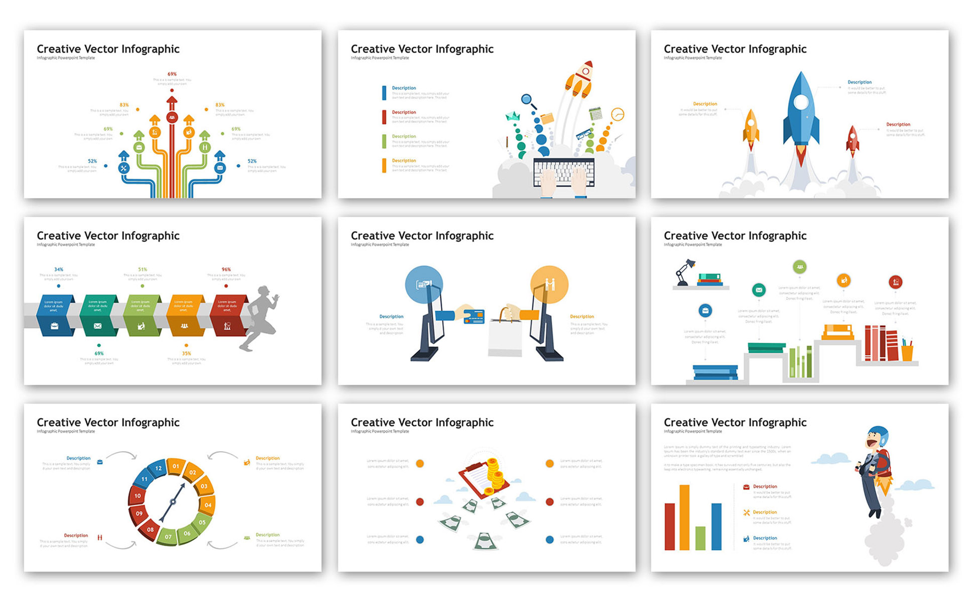 Creative Vector Presentation - Infographic PowerPoint Template #78387