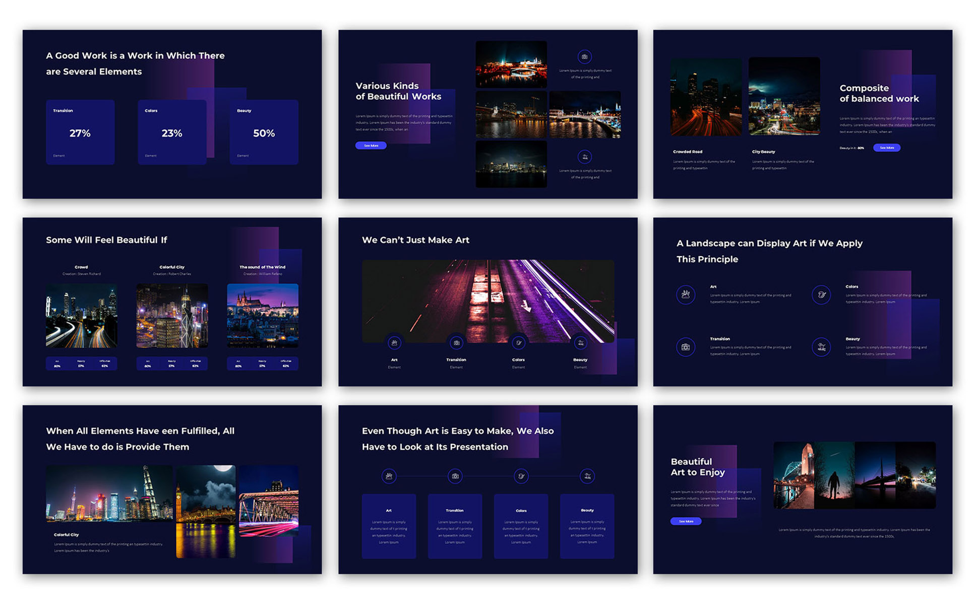 Photography Gallery Presentation PowerPoint Template #91720