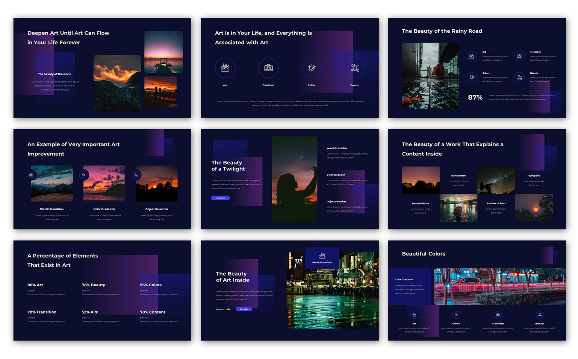 Photography Gallery Presentation PowerPoint Template #91720