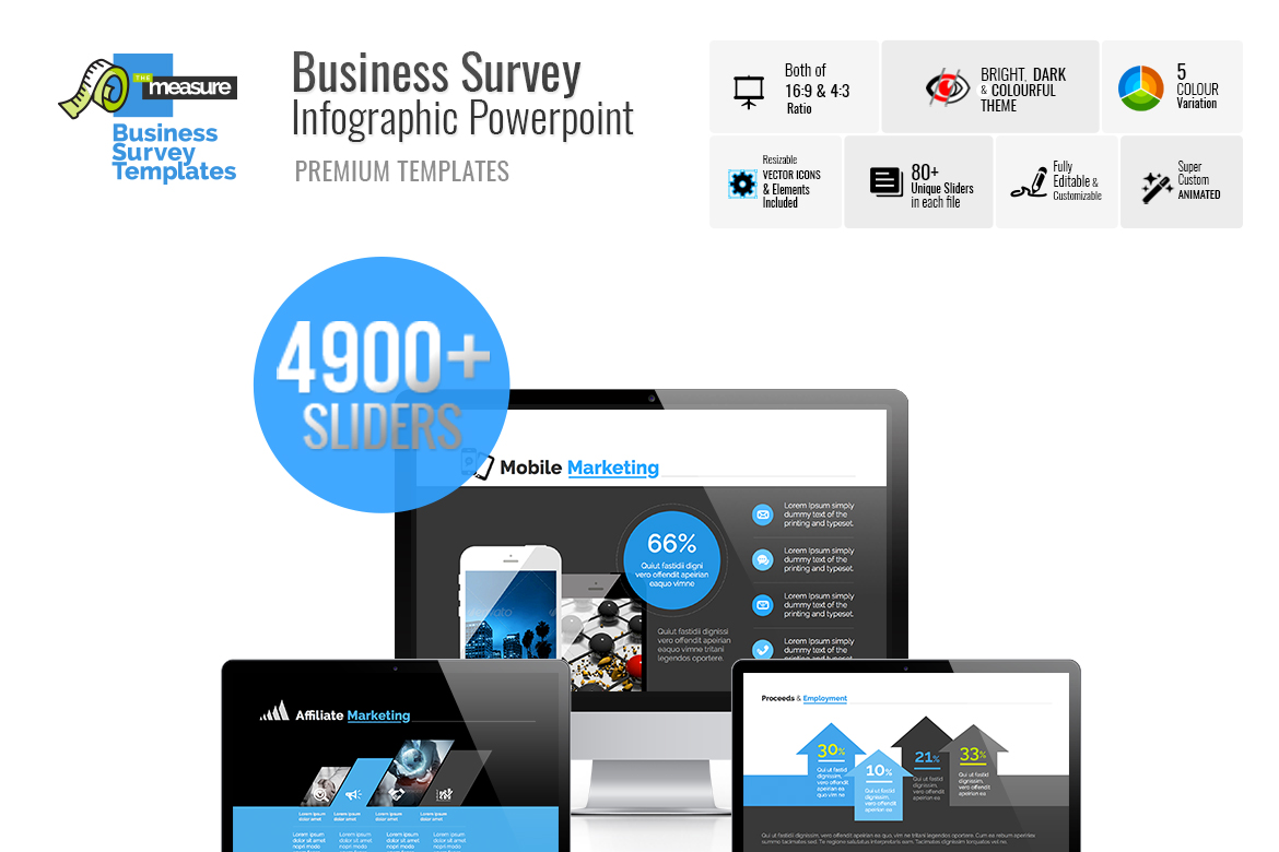Business Survey & Marketing PowerPoint Template #73619