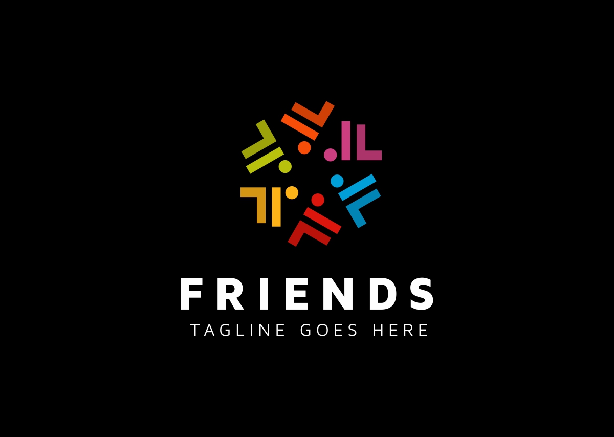 Friends Connect People Logo Template #71166