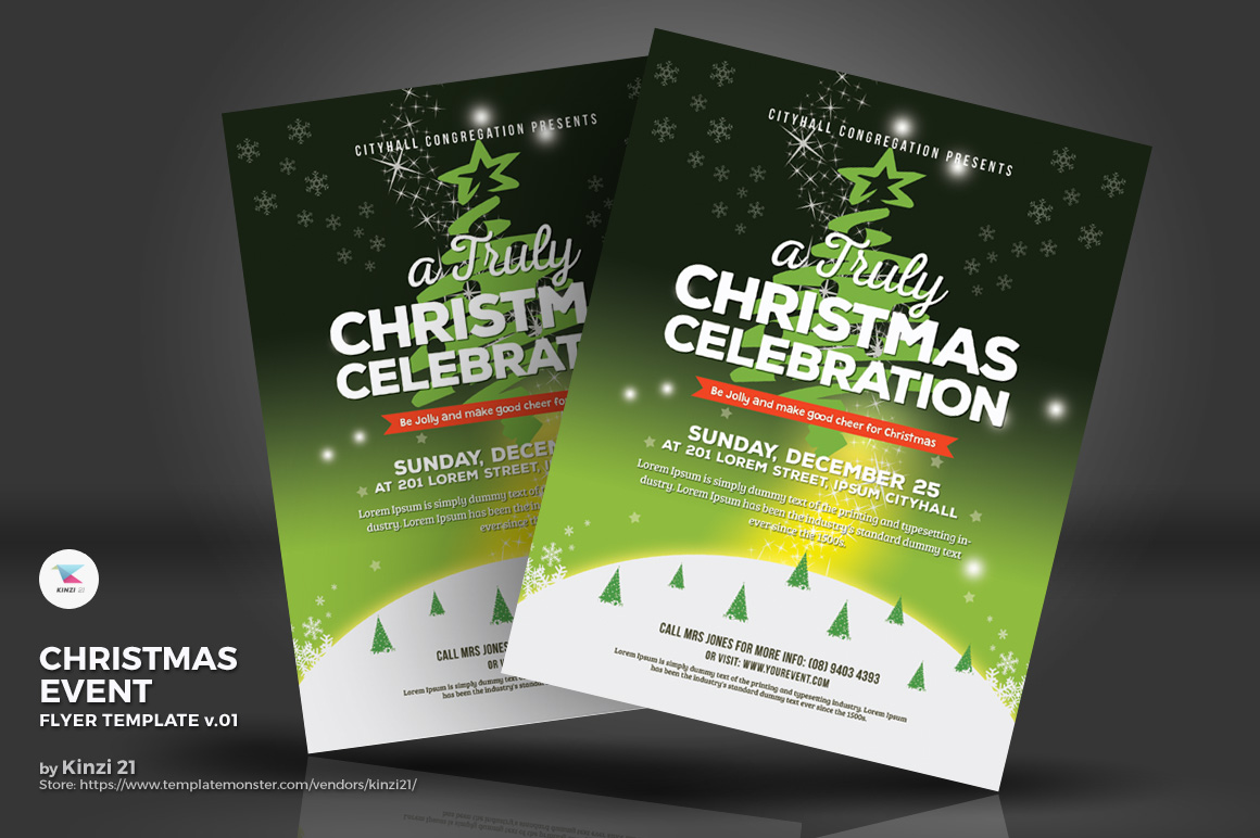 Christmas Event Truly Celebration Flyer Corporate Identity Template 74309 christmas-event-truly-celebration-flyer-corporate-identity-template-74309