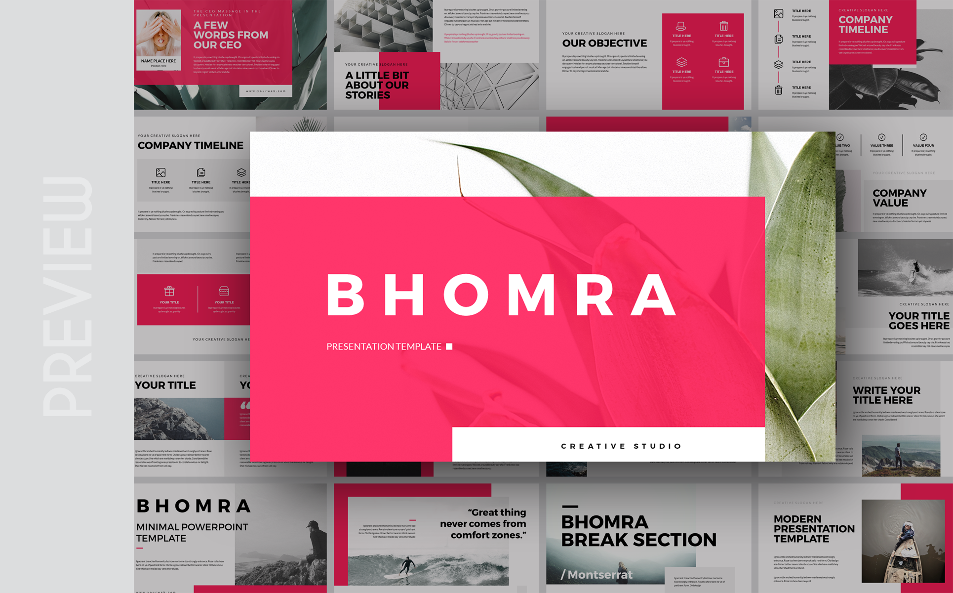 Bhomra-Minimal Presentation PowerPoint Template #77070