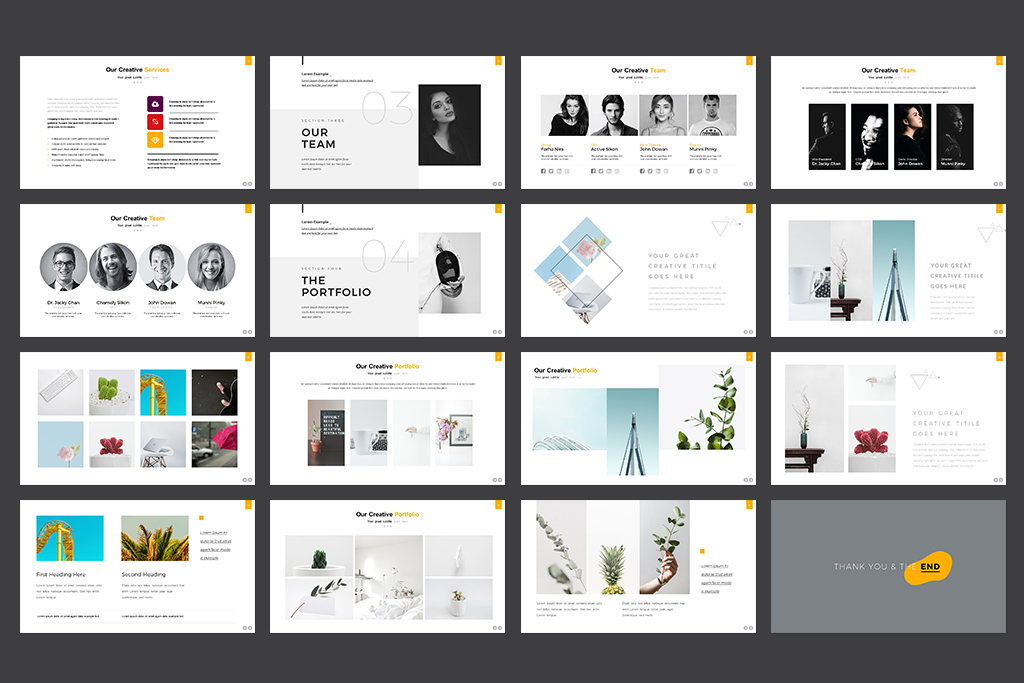 Fresh Minimal Presentation PowerPoint Template #78512