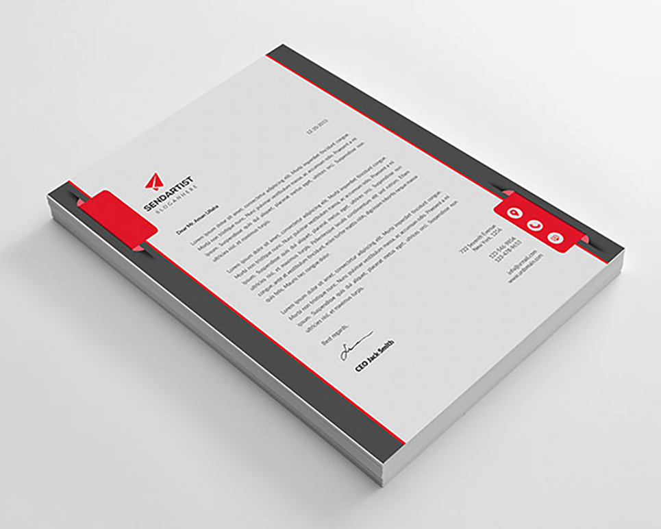 Elegant Letterhead Corporate Identity Template #71843