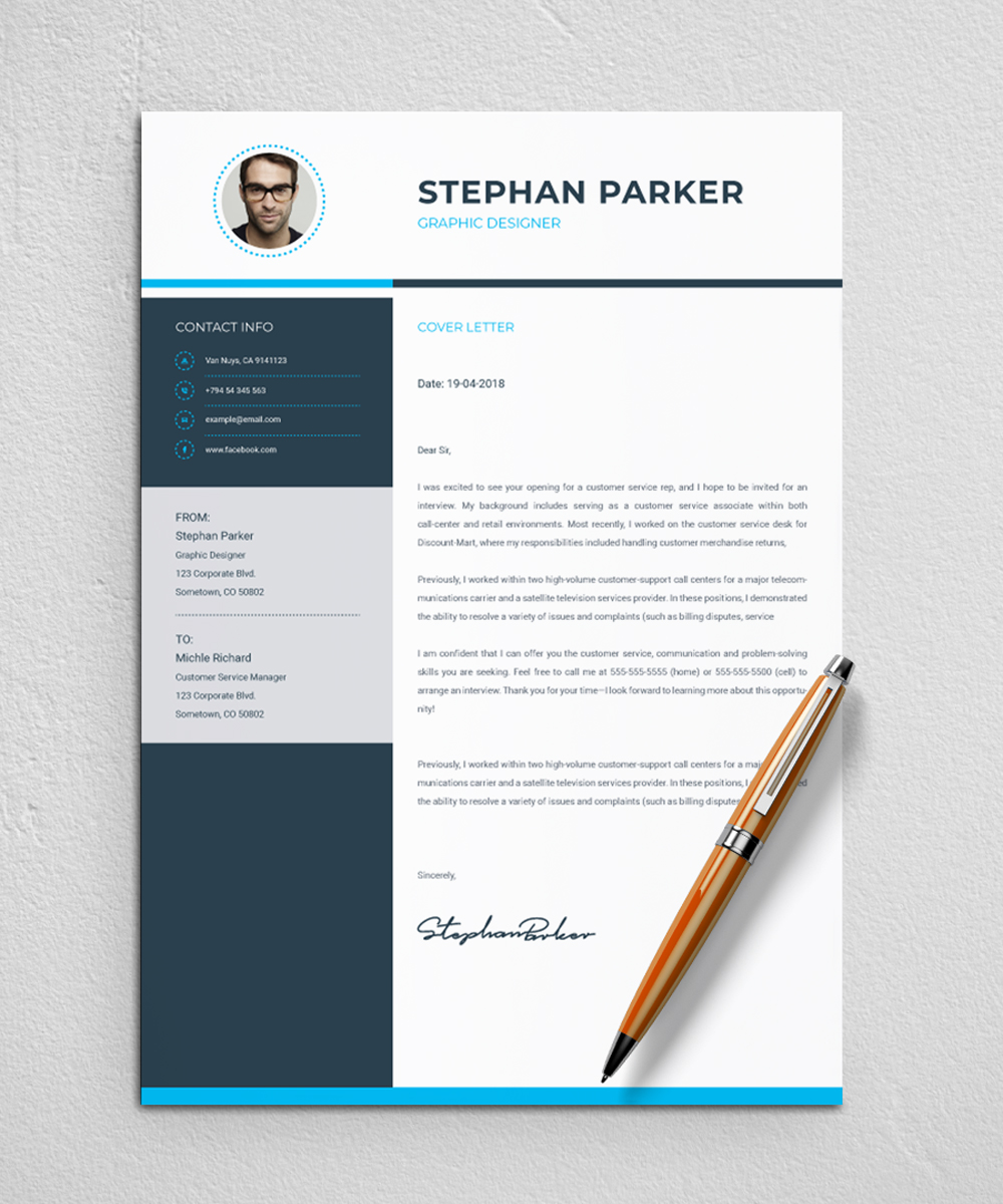 Stephan Parker Creative Resume Template #74478