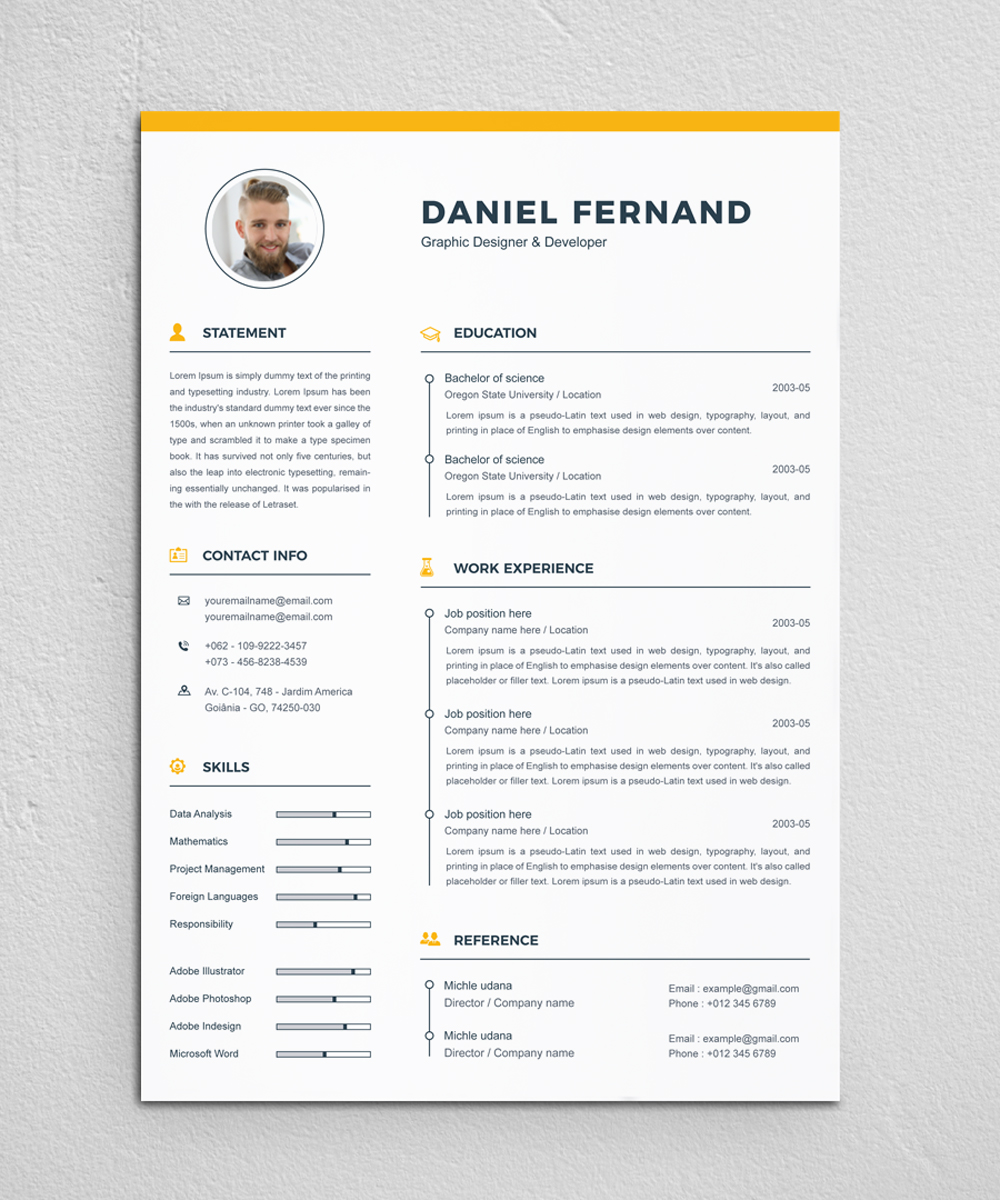 Daniel Resume Template #79803
