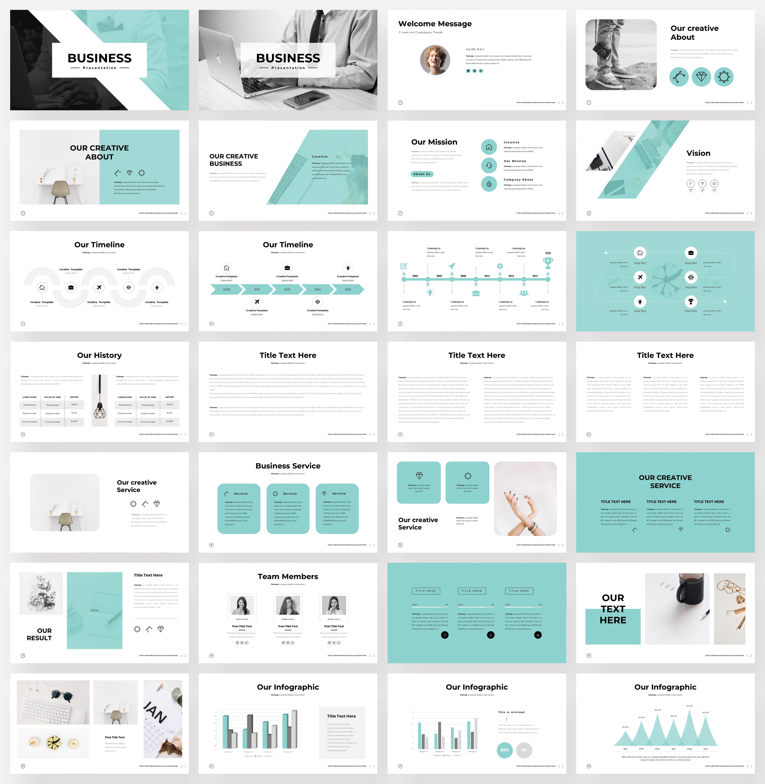 Clean Business Presentation Pack PowerPoint Template #80050