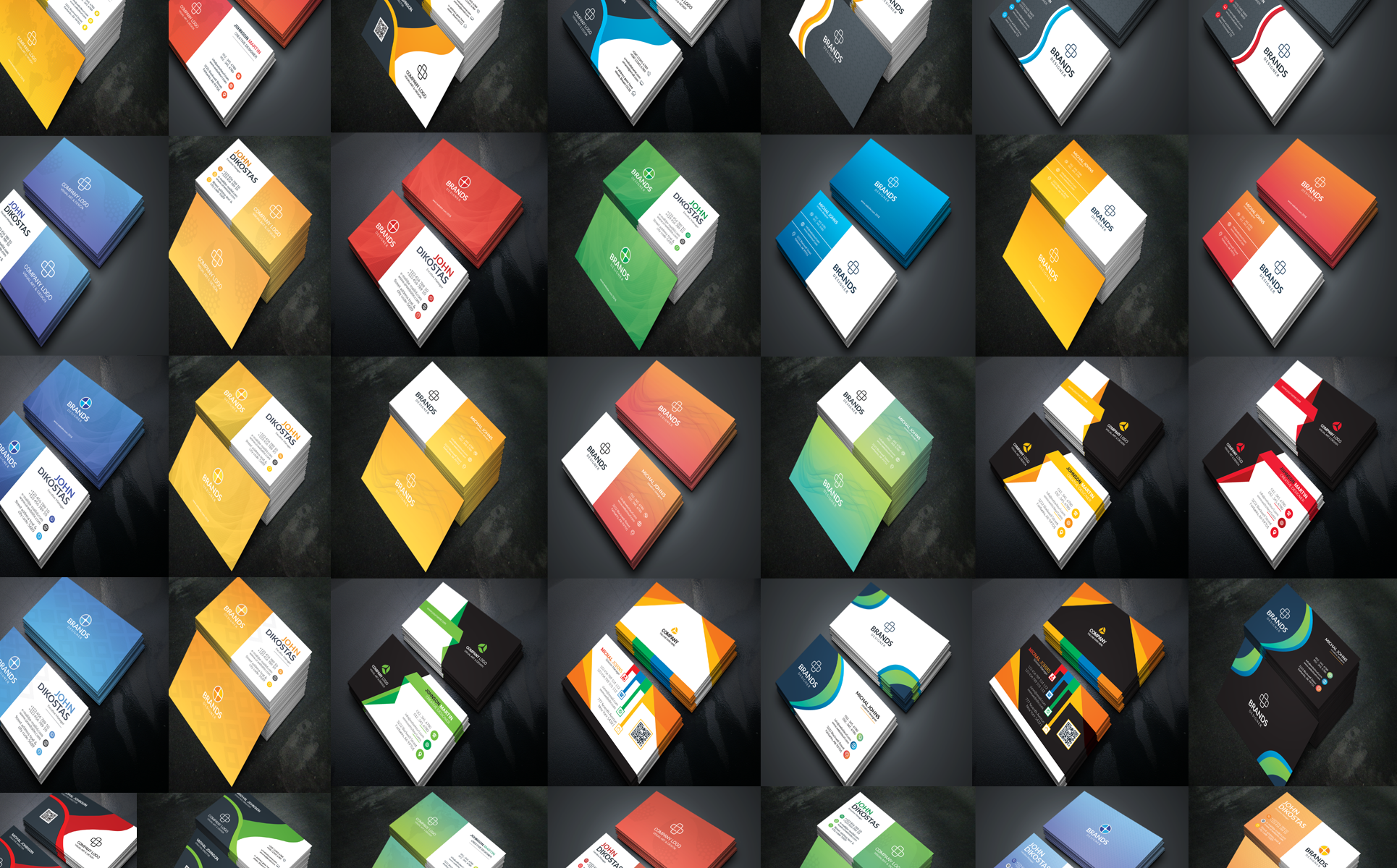 in One Print Ready Corporate Business Card Bundle - 144+ Items ...