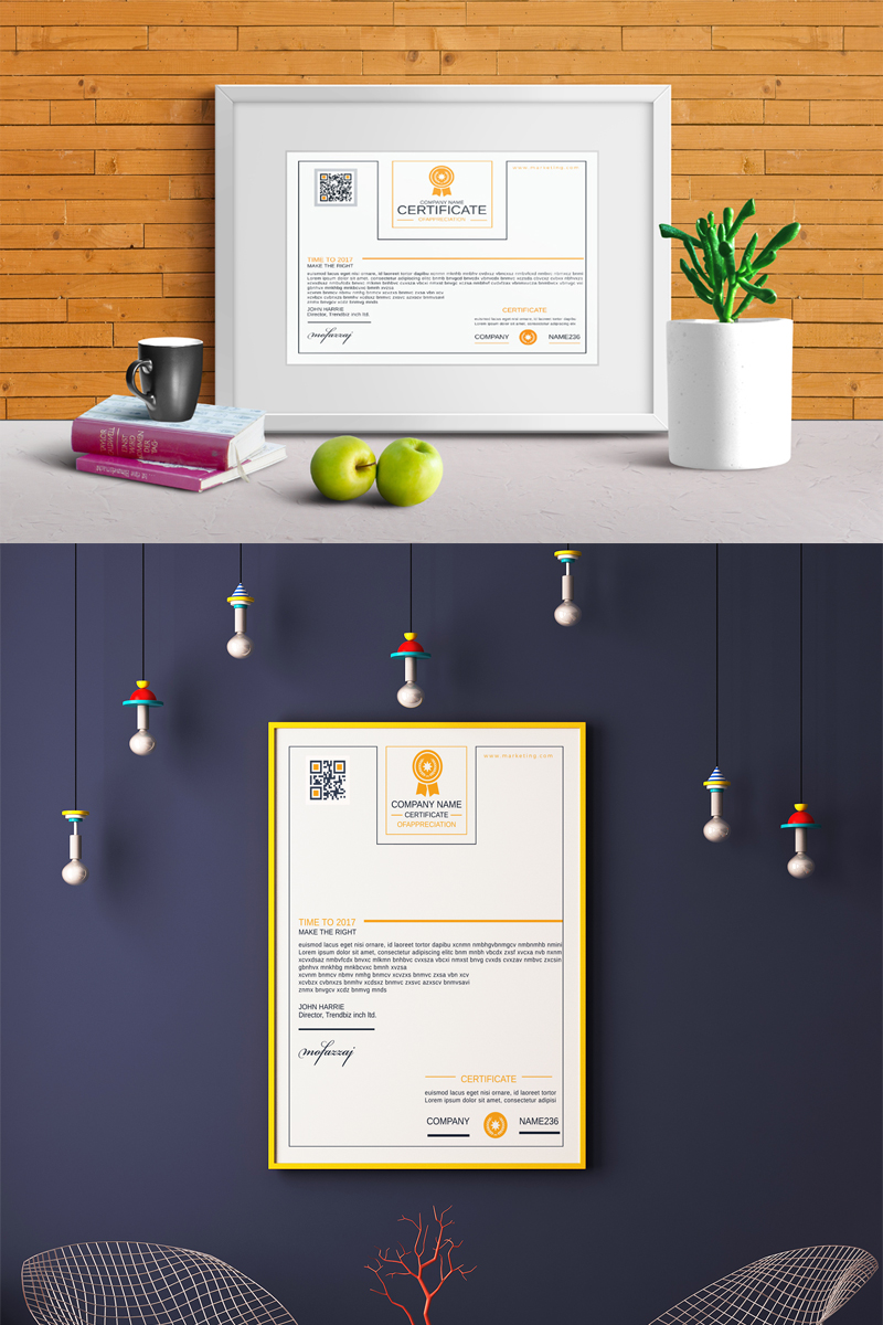 Square Certificate Template #79366