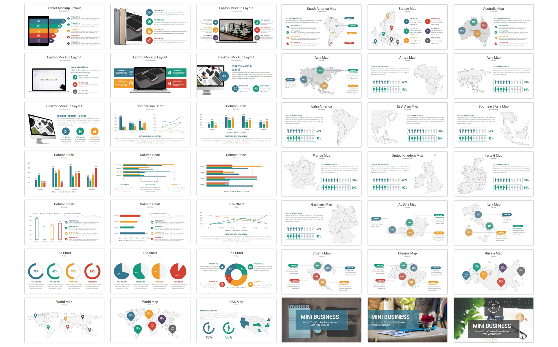 Mini Business PowerPoint Template #87431