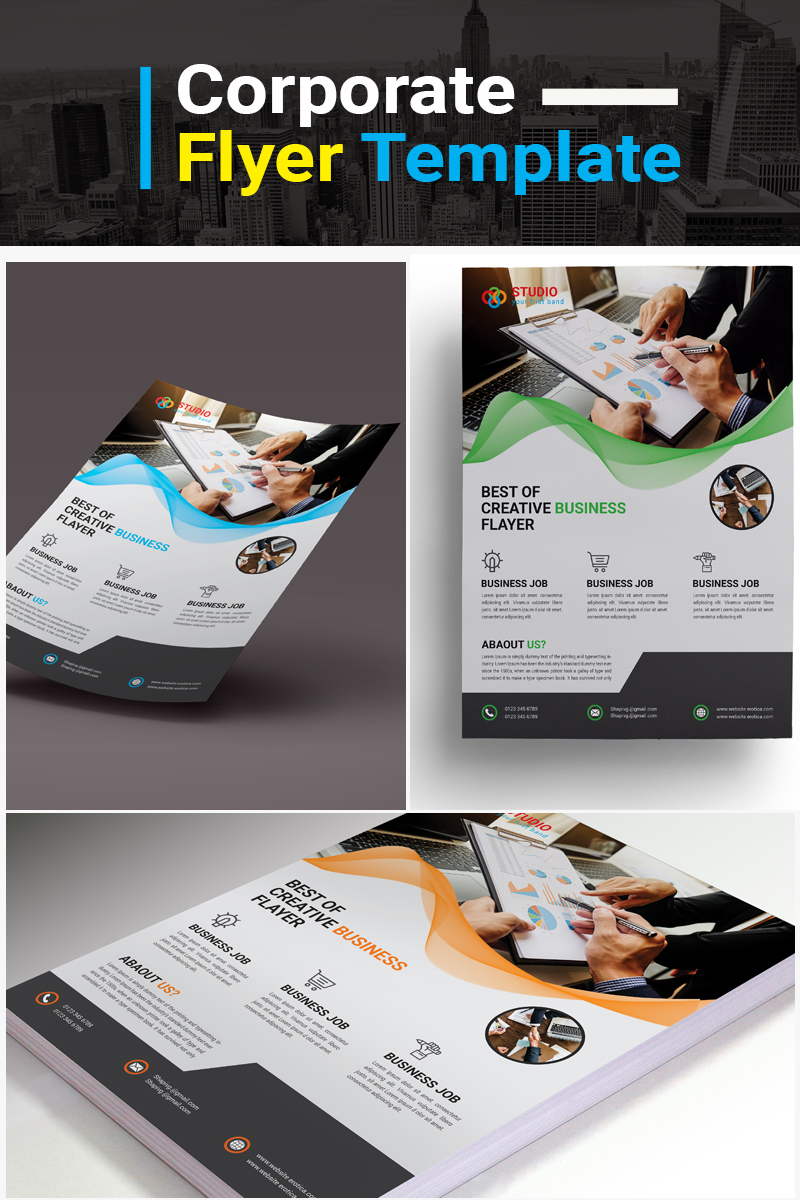 Business Promotion Flyer Design Corporate Identity Template #73908