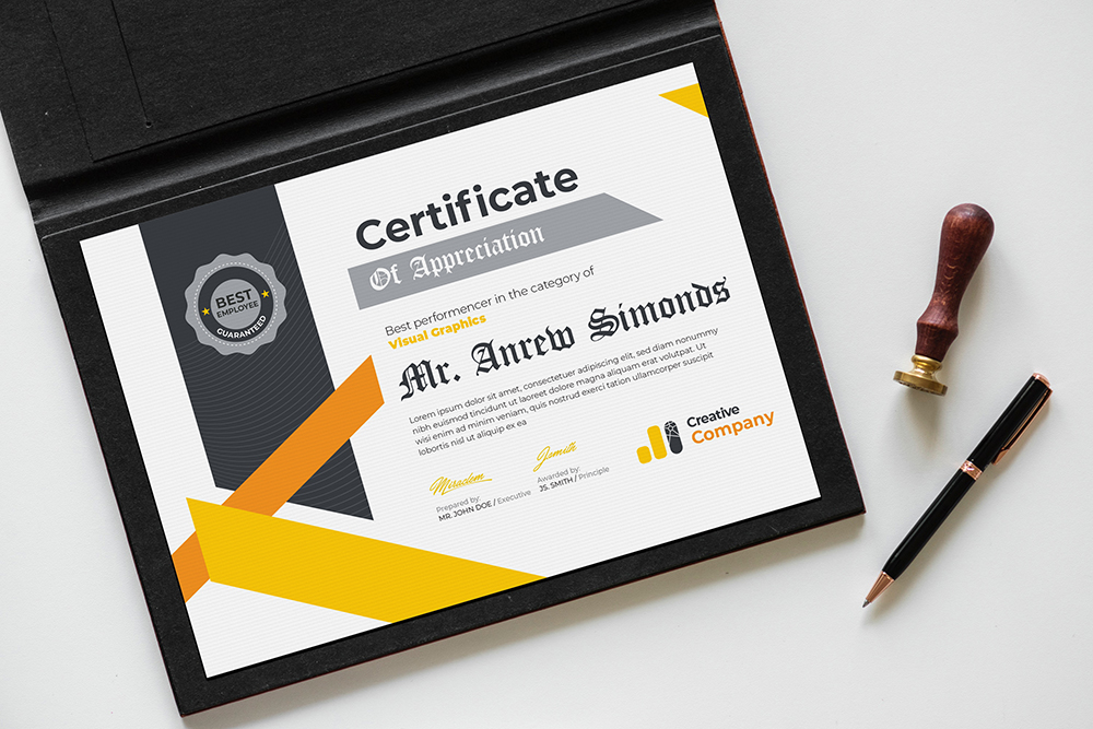 Modern Certificate Corporate Identity Template #97932