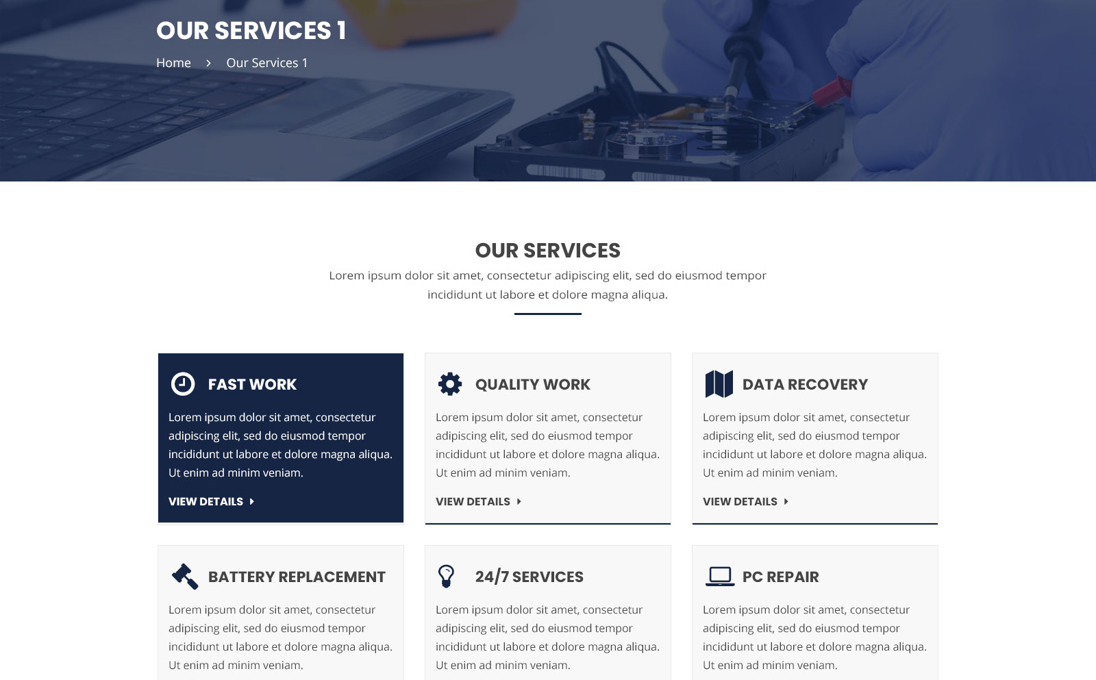 Computer Care | Mobile and Computer Repair PSD Template #79243