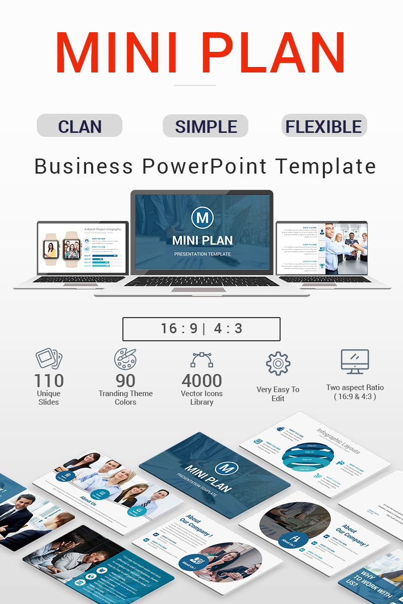 Mini Plan Presentation PowerPoint Template #69688