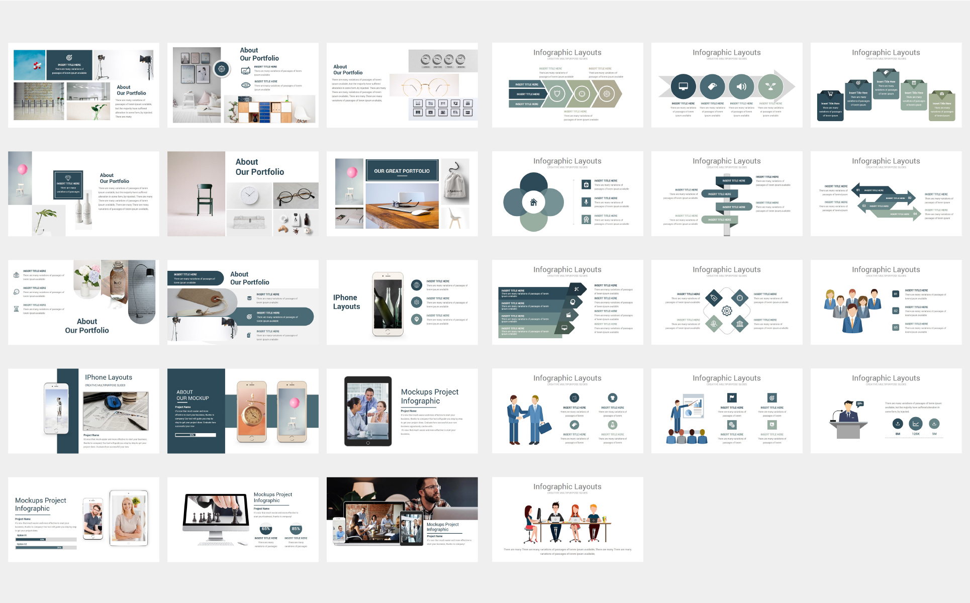 Portal Business PowerPoint Template #71790