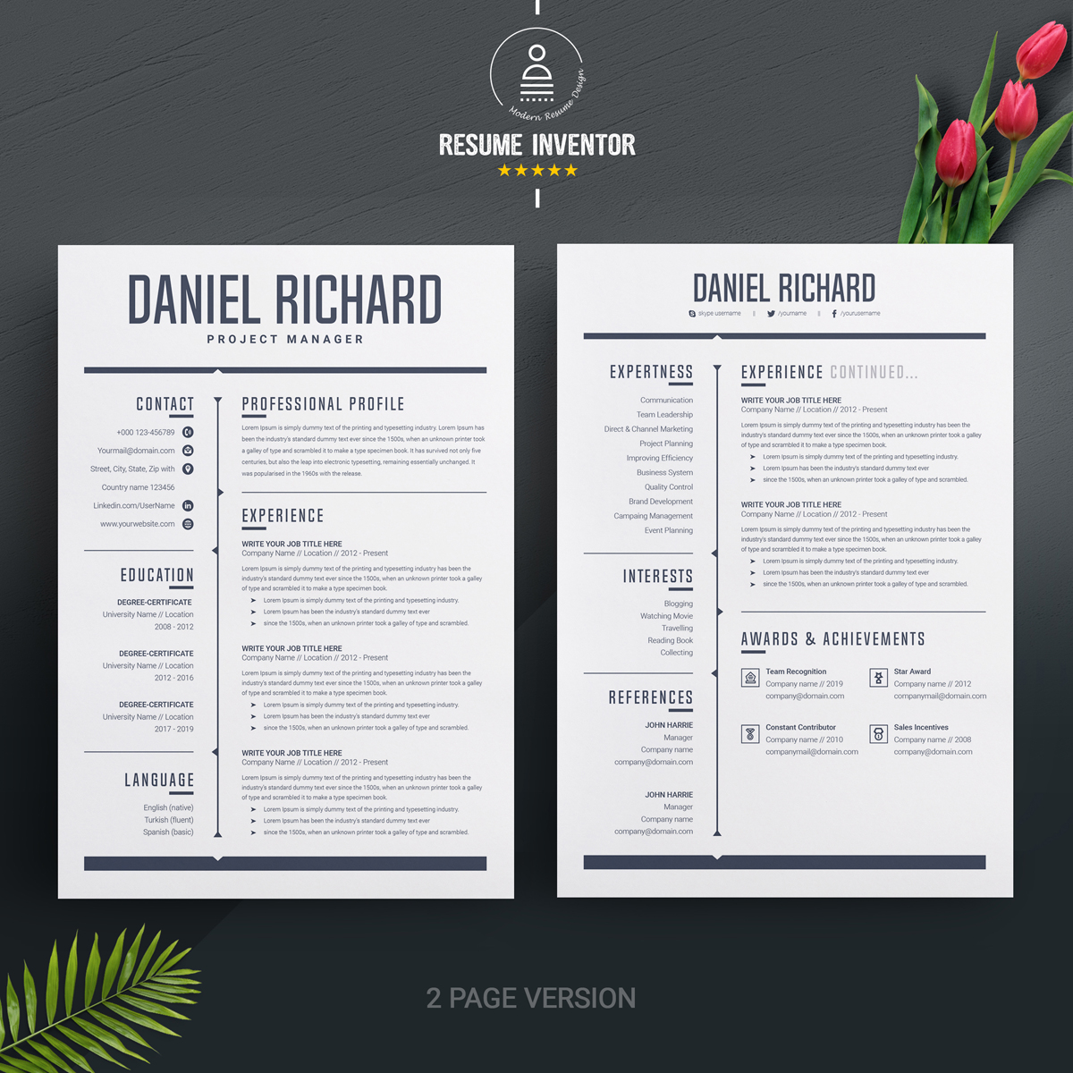 Daniel Resume Template #74466