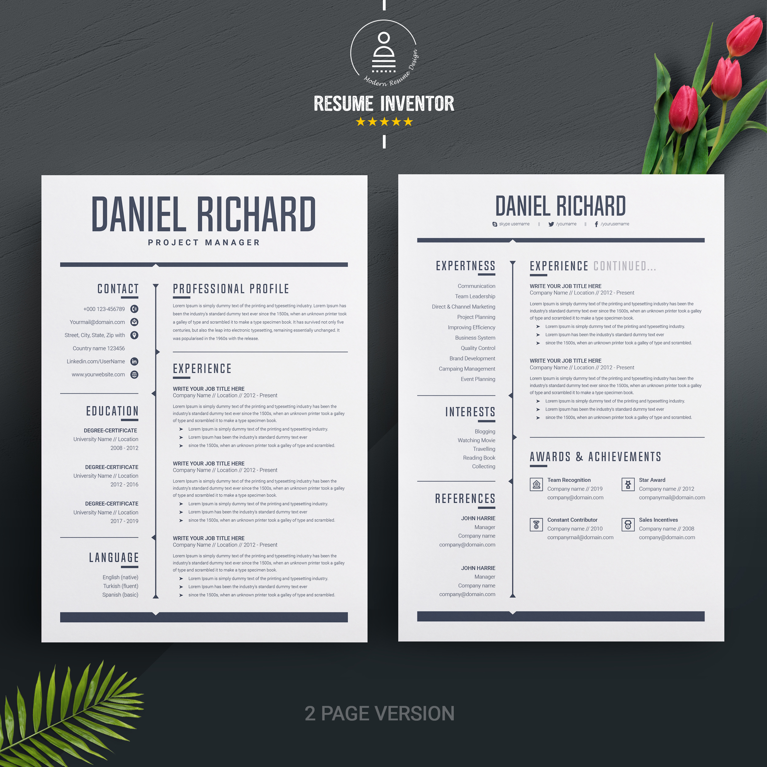 Daniel Resume Template #74466