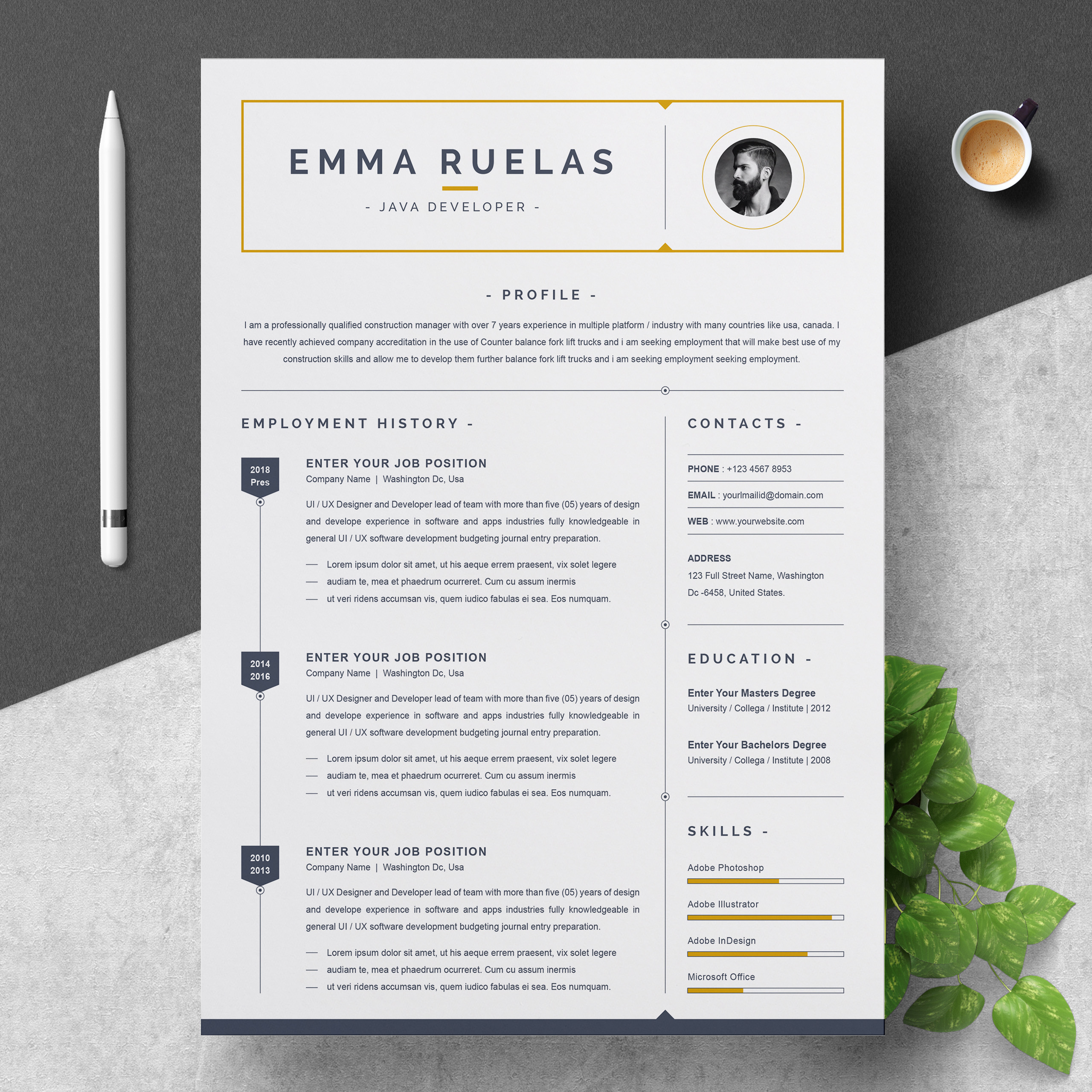 Emma Resume Template #79173